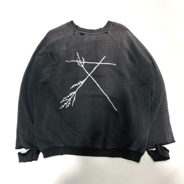 Raf Simons Virginia creeper distressed sweatshirt archive | Grailed