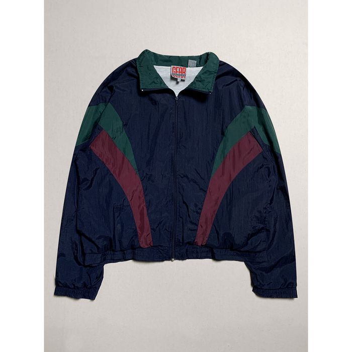 Vintage 1990's Color Block Nylon Track Jacket | Grailed