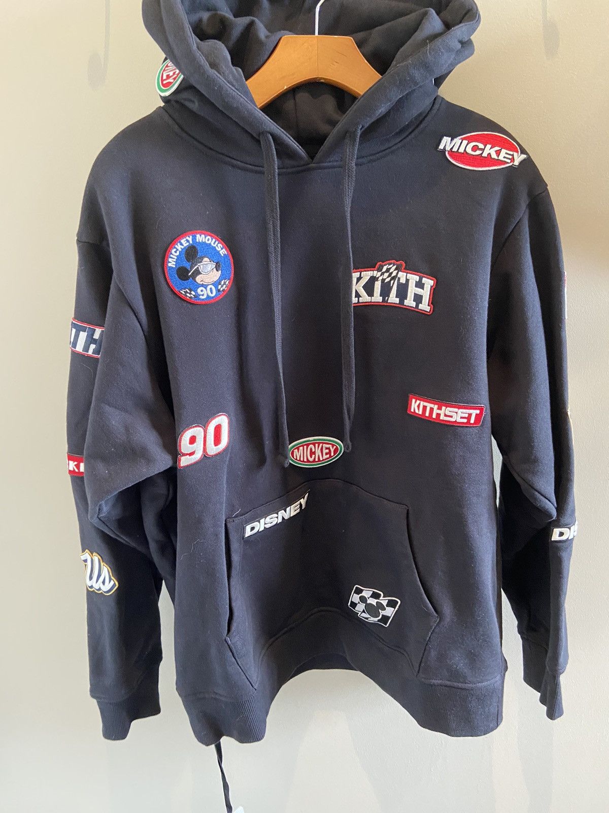 Disney × Kith × Mickey Mouse Kith Disney Mickey Patch Hoodie | Grailed