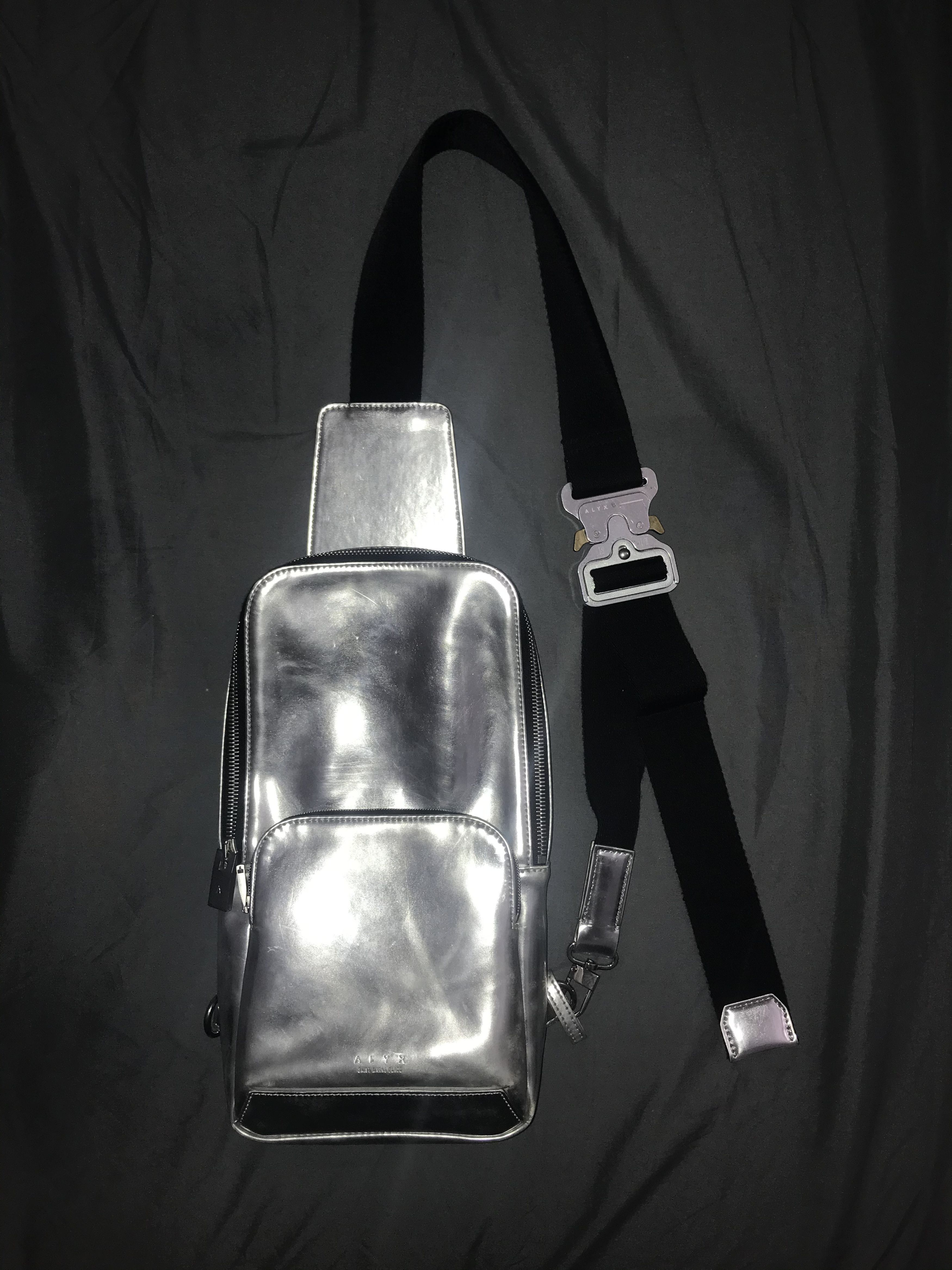 Alyx Alyx Crossbody Bag Silver Leather | Grailed