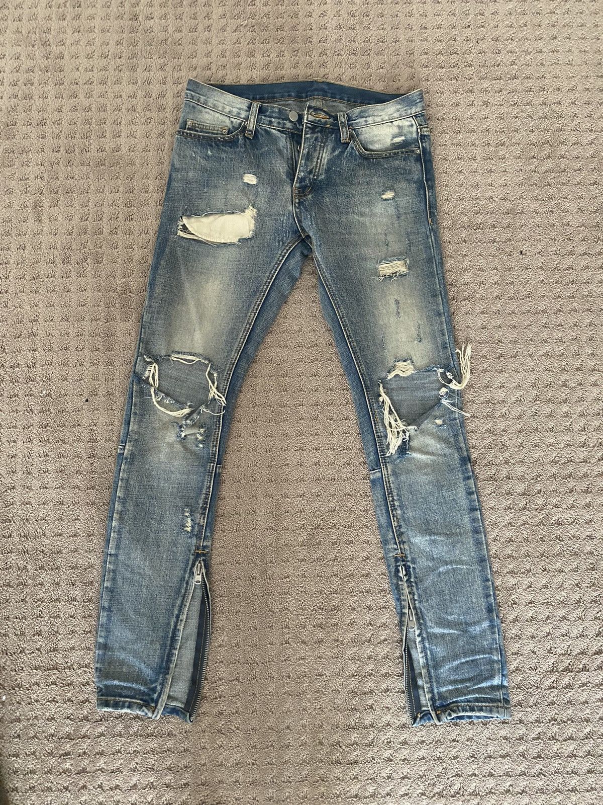 Mnml Mnml M1 Zipper Denim Blue Grailed