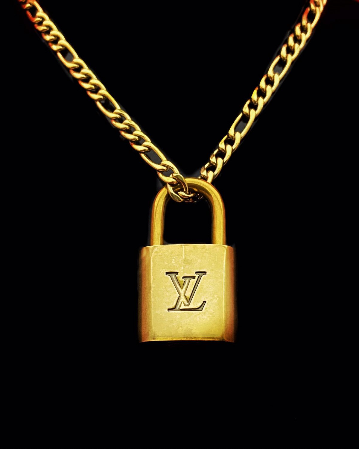 Louis Vuitton Louis Vuitton lock and chain 24K gold plated , LV padlock ...