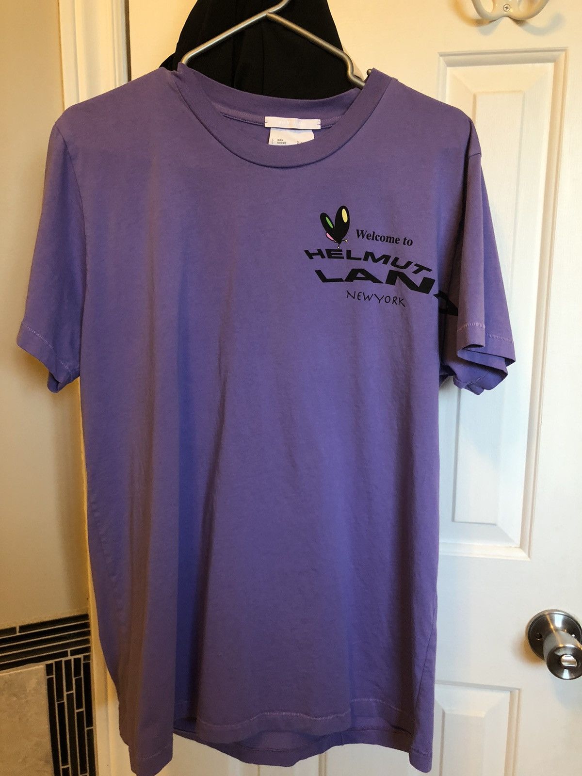 Helmut Lang Purple Helmut Land Map T-Shirt | Grailed