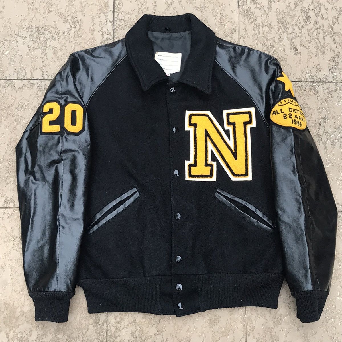 Vintage Vintage 60s 1969 Varsity Football Jacket Black/Yellow | Grailed