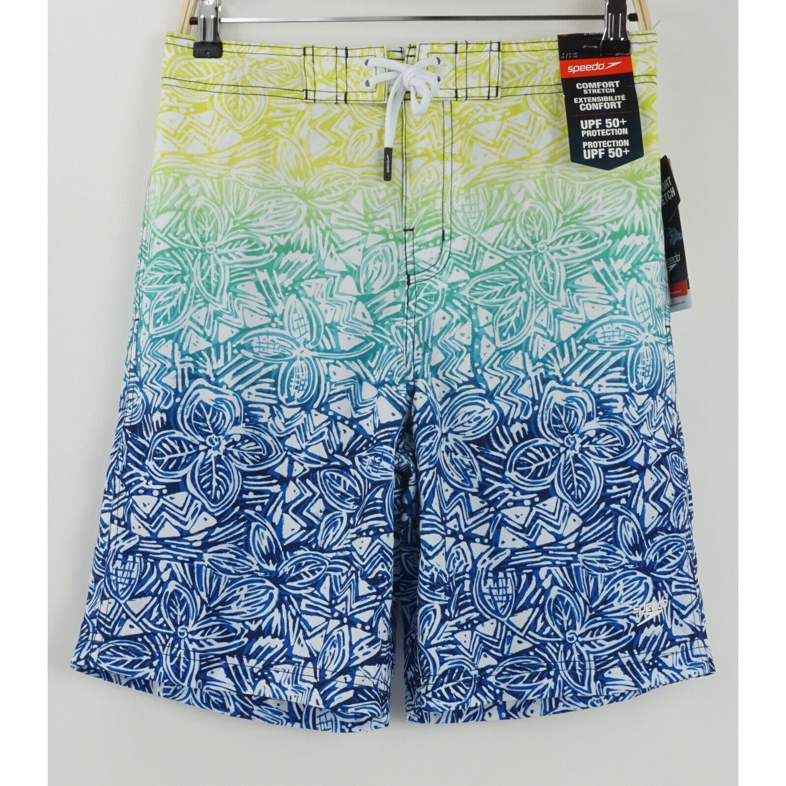 Speedo New Speedo Small x 9 Yellow Blue Green Floral Swim Trunks | Grailed