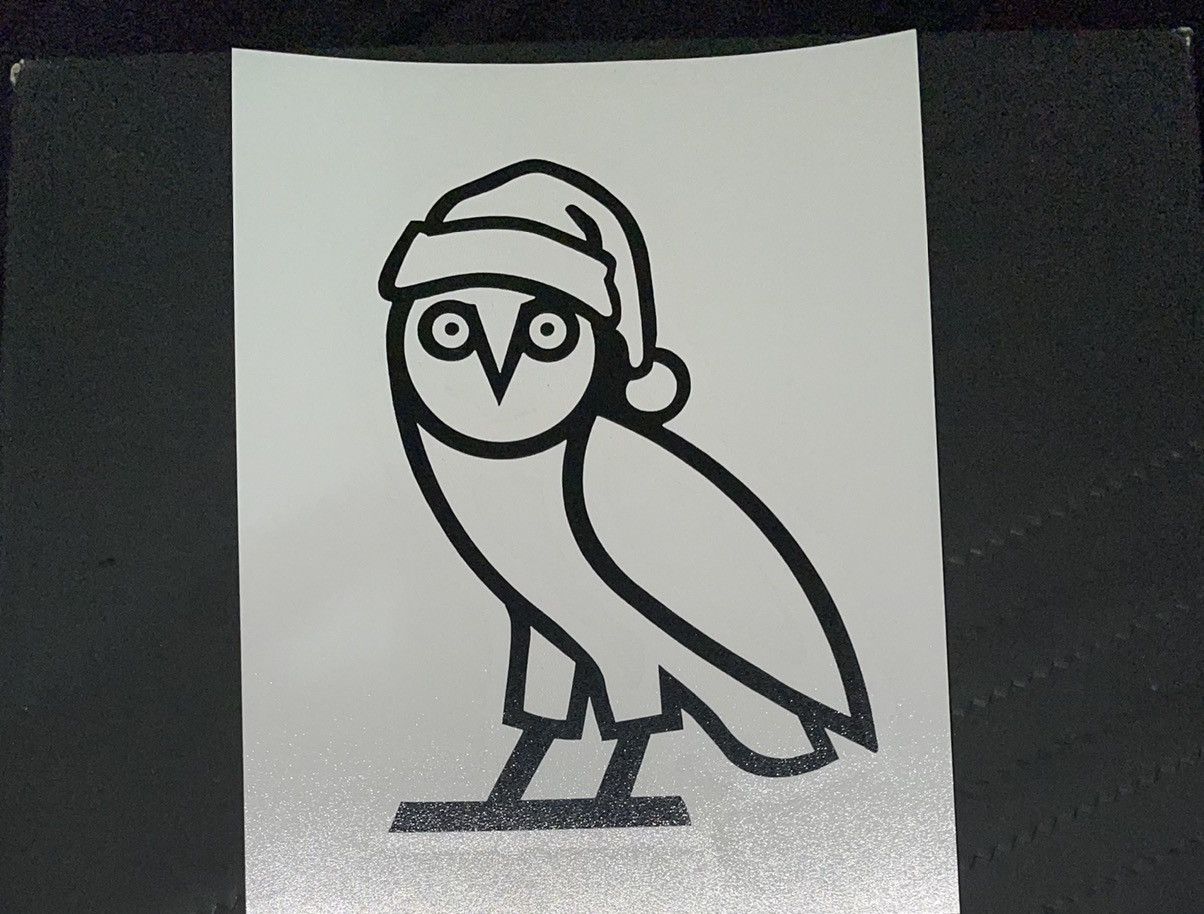 Drake × Octobers Very Own Black Christmas Santa Hat OVO Logo Decal ...