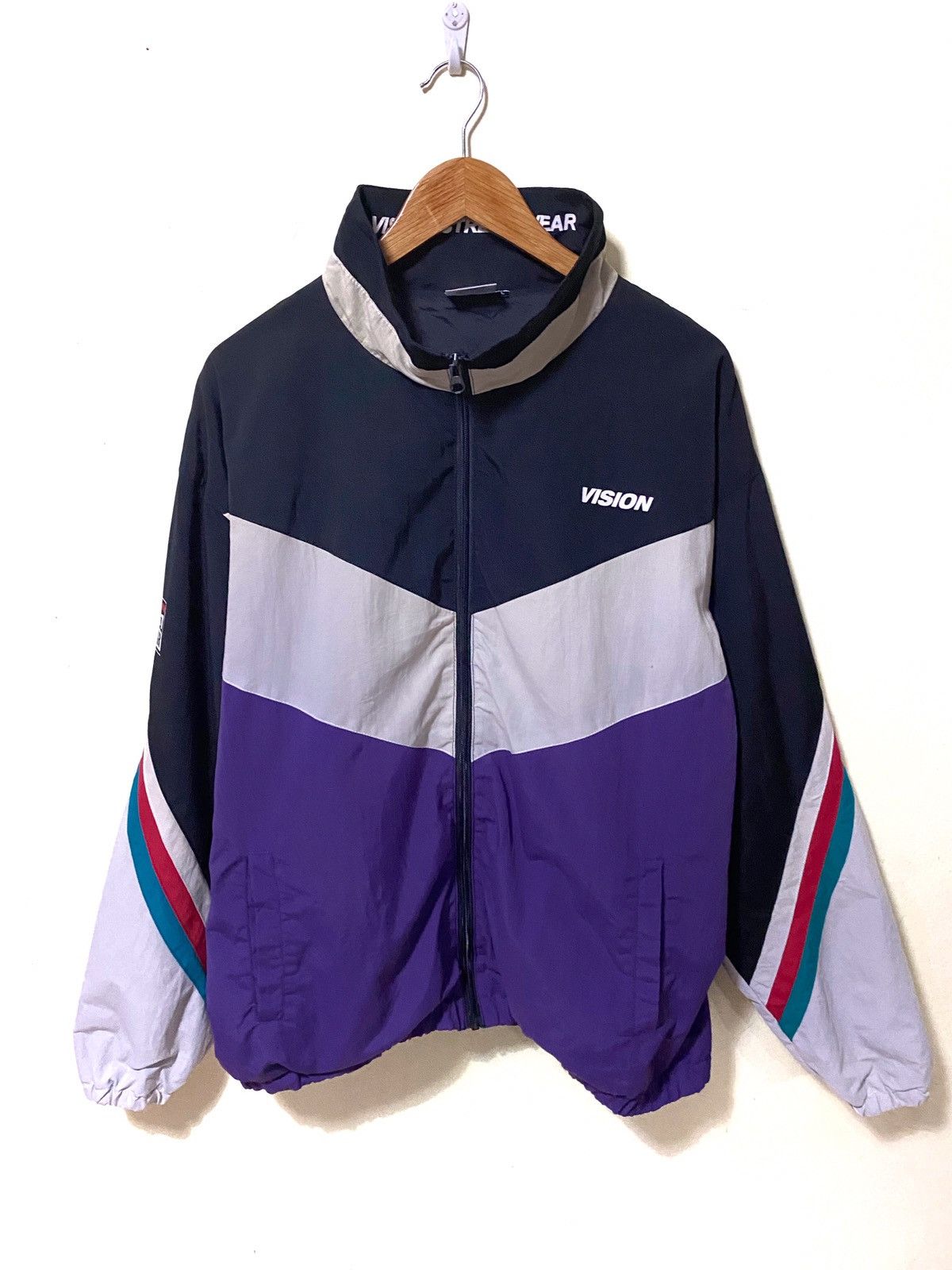 Vision Streetwear Vintage vision street wear multicolour zipper jacket ...