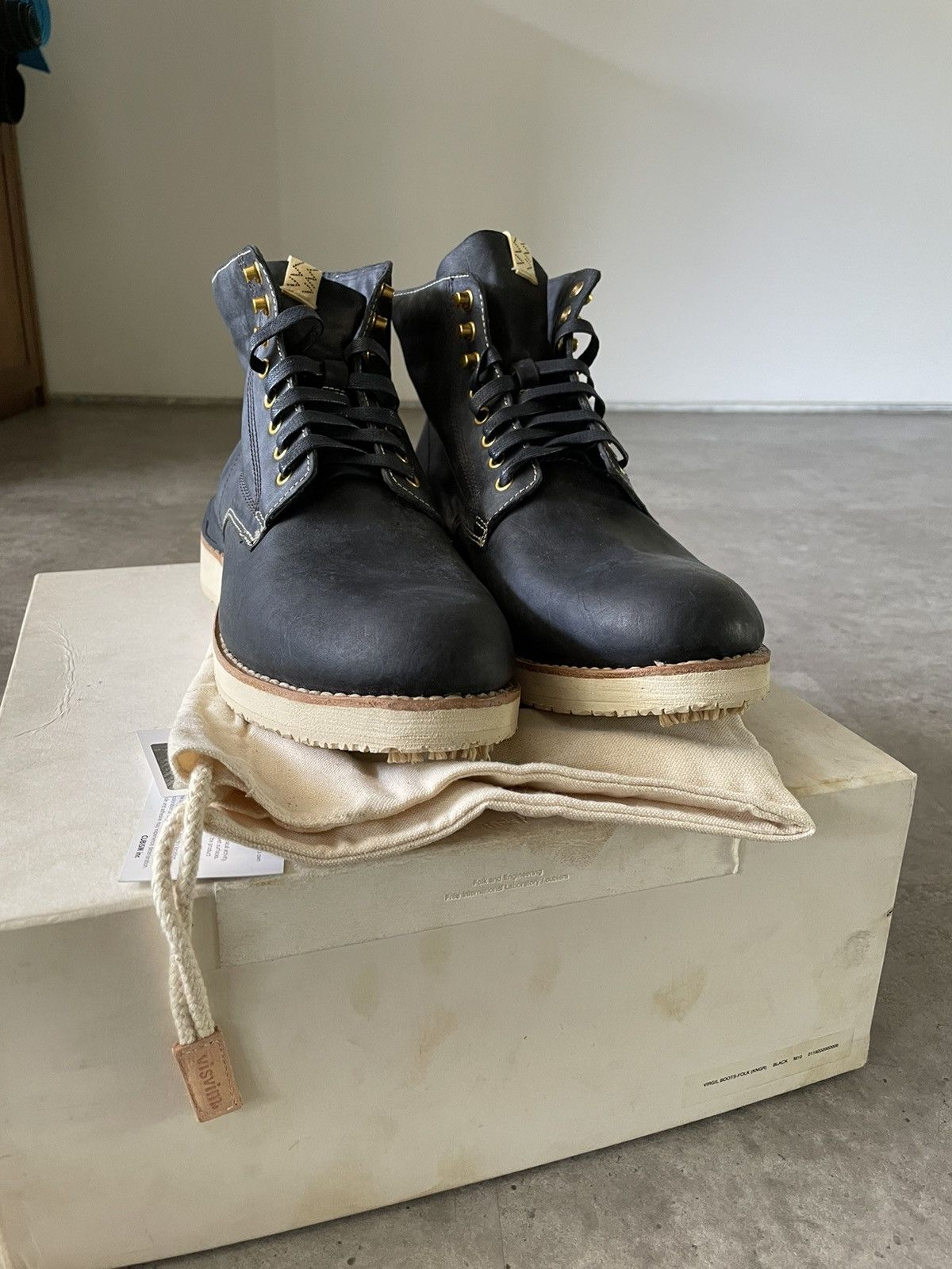 Visvim Visvim Virgil Kngr Boots Folk black 10 | Grailed