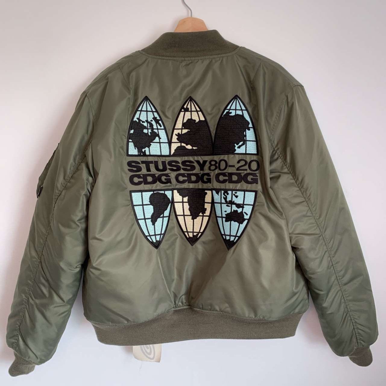 Comme des Garcons × Stussy Stussy x CDG 40th Anniversary MA-1 Bomber Jacket | Grailed