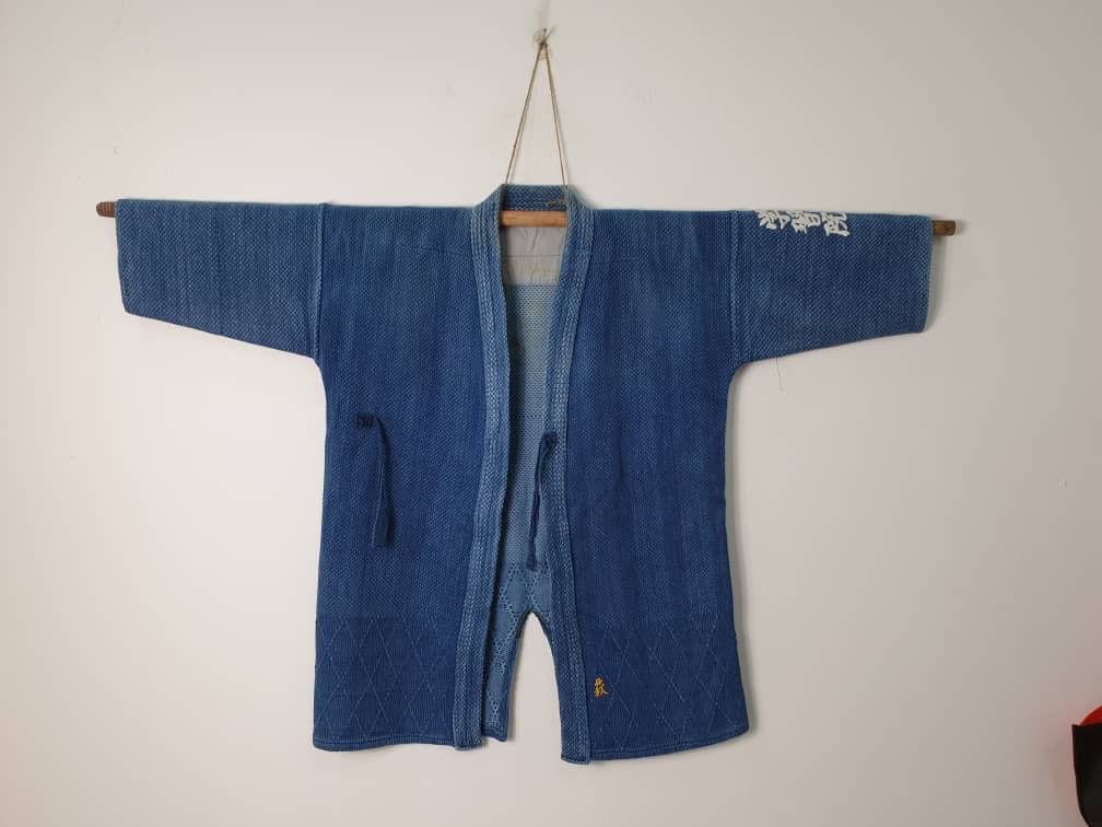 Indigo × Japanese Brand × Japanese Classic Script Japanese Indigo Kendo ...