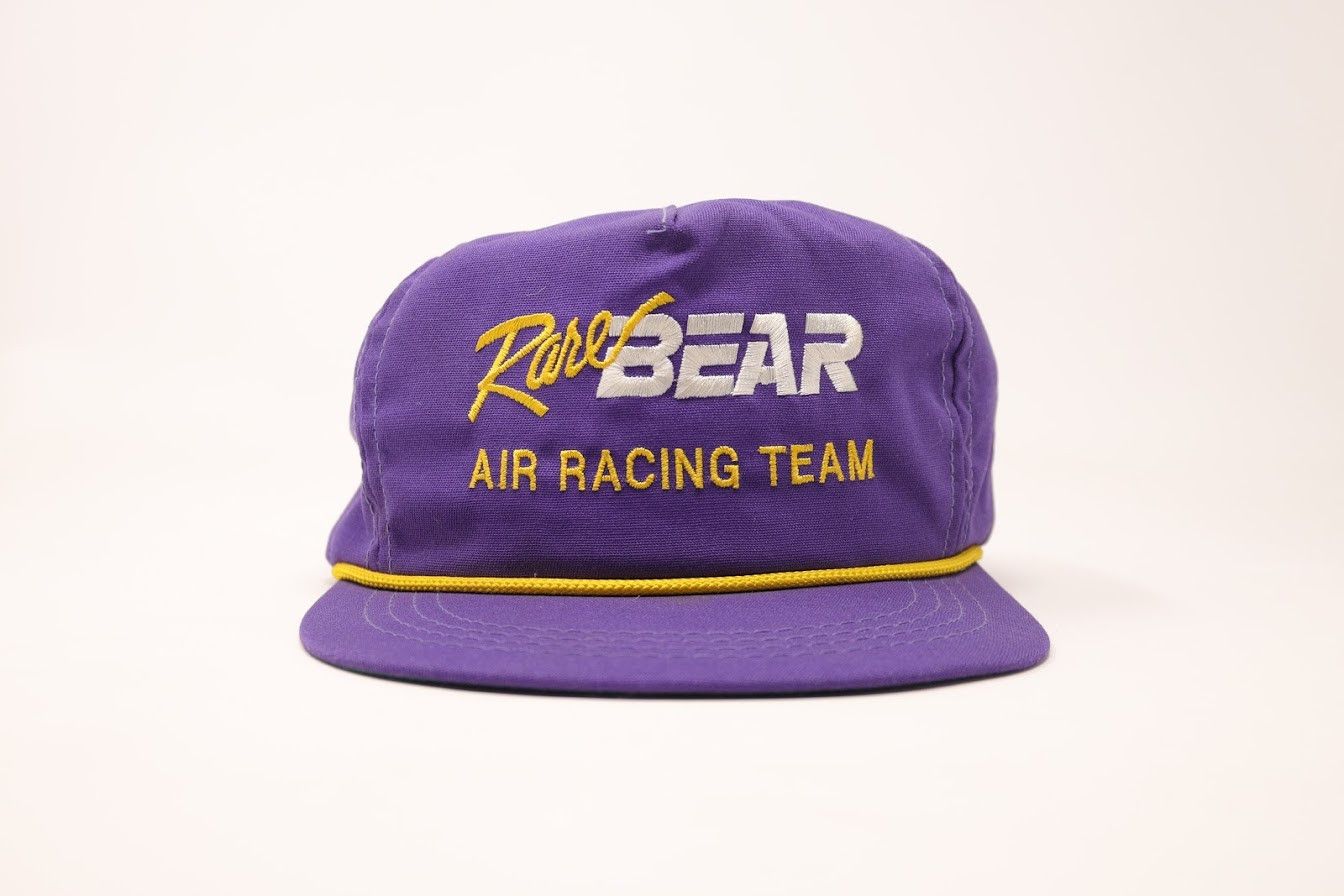 Vintage Vintage 80s Embroidered Rare Bear Air Racing Team Trucker | Grailed