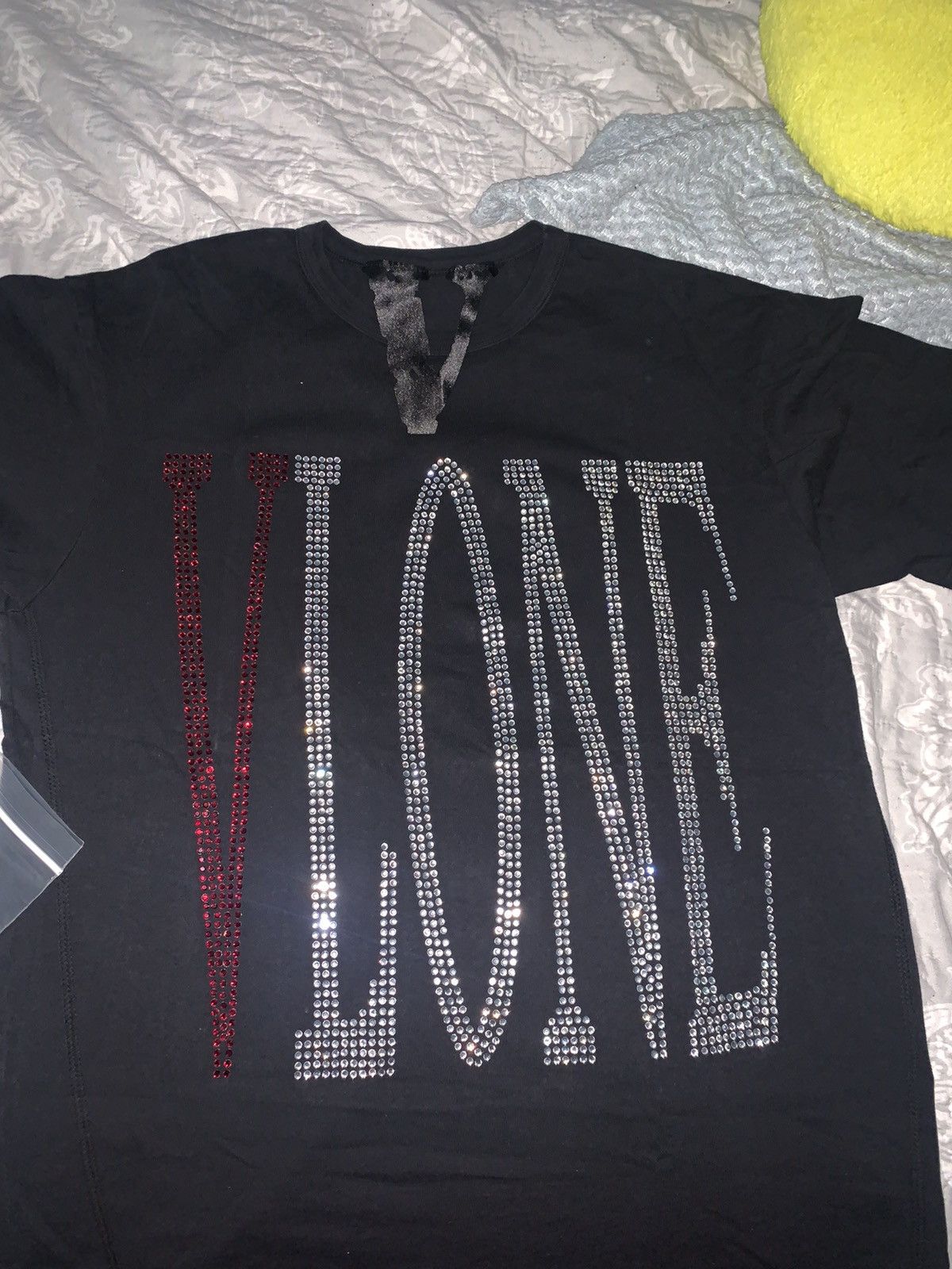 Vlone Vlone Rhinestone Staple Tee *RARE* | Grailed