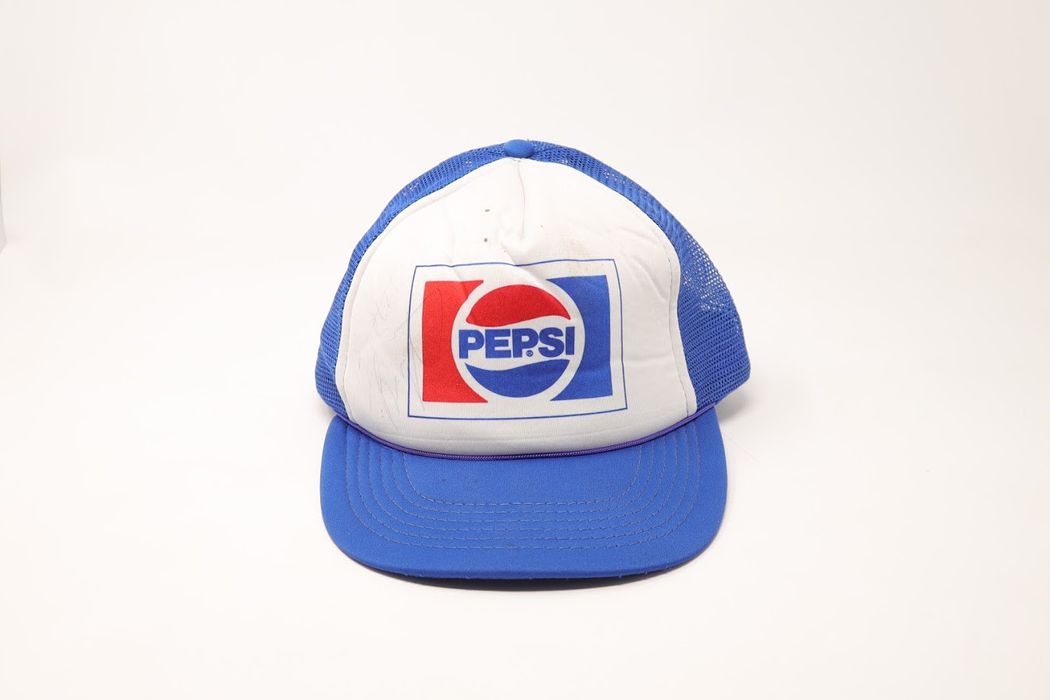 Vintage Vintage 80s Pepsi Logo Graphic Mesh Backed Trucker Hat | Grailed