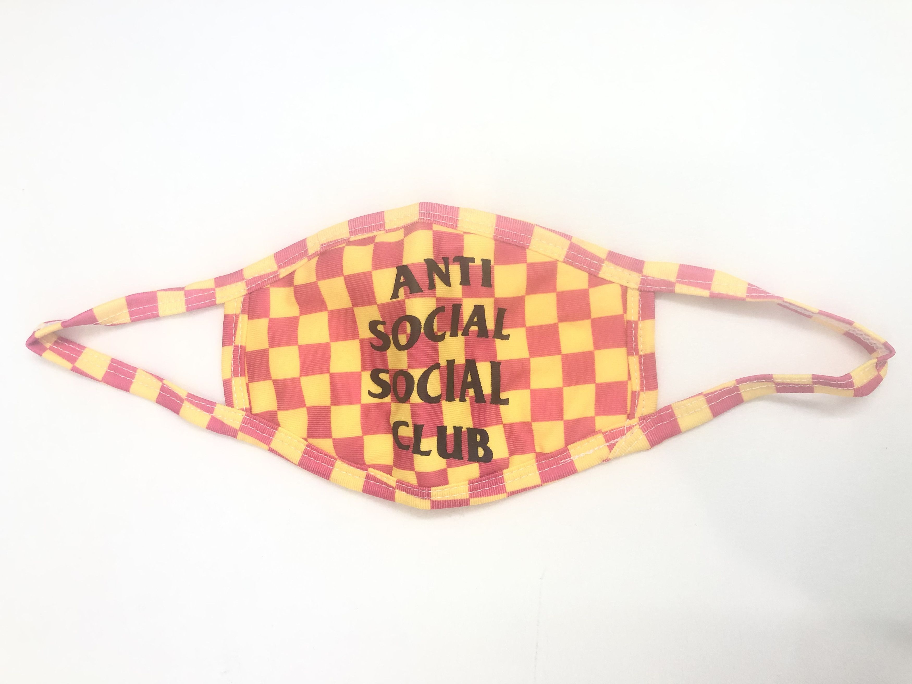 Anti Social Social Club DS ASSC Photo Booth Yellow Red checker Face ...