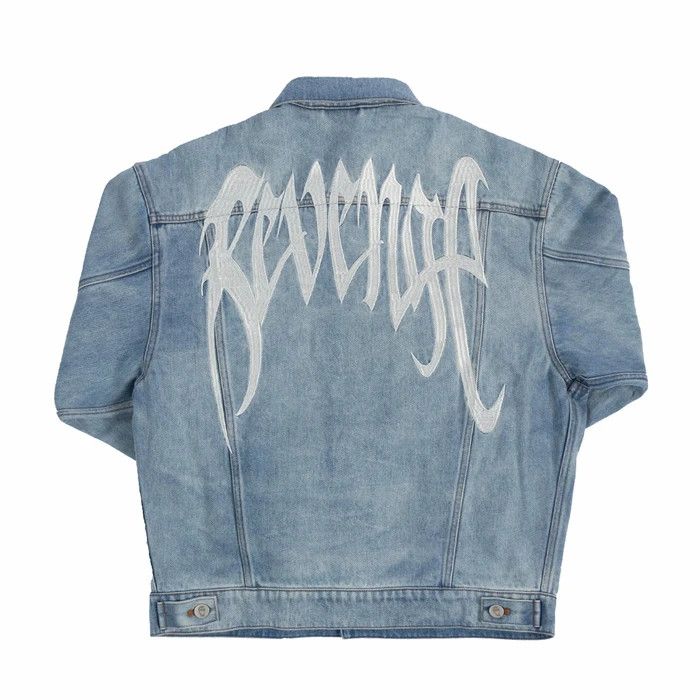 Revenge Revenge Blue Denim Embroidered Jacket | Grailed