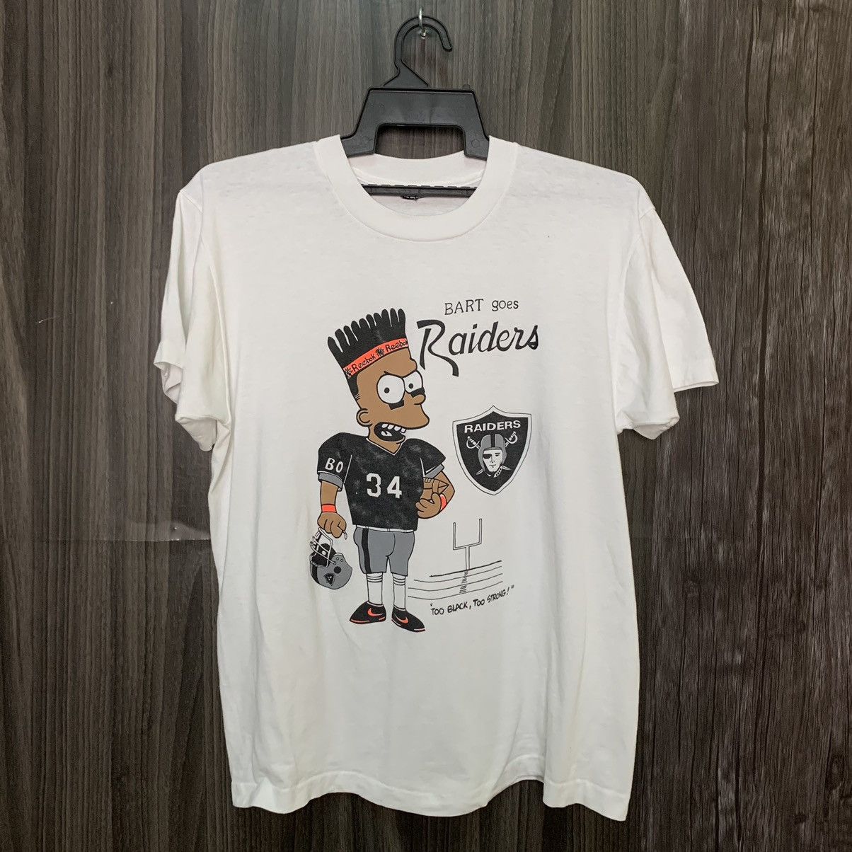 Vintage VINTAGE X BLACK BART SIMPSON X RAIDERS | Grailed