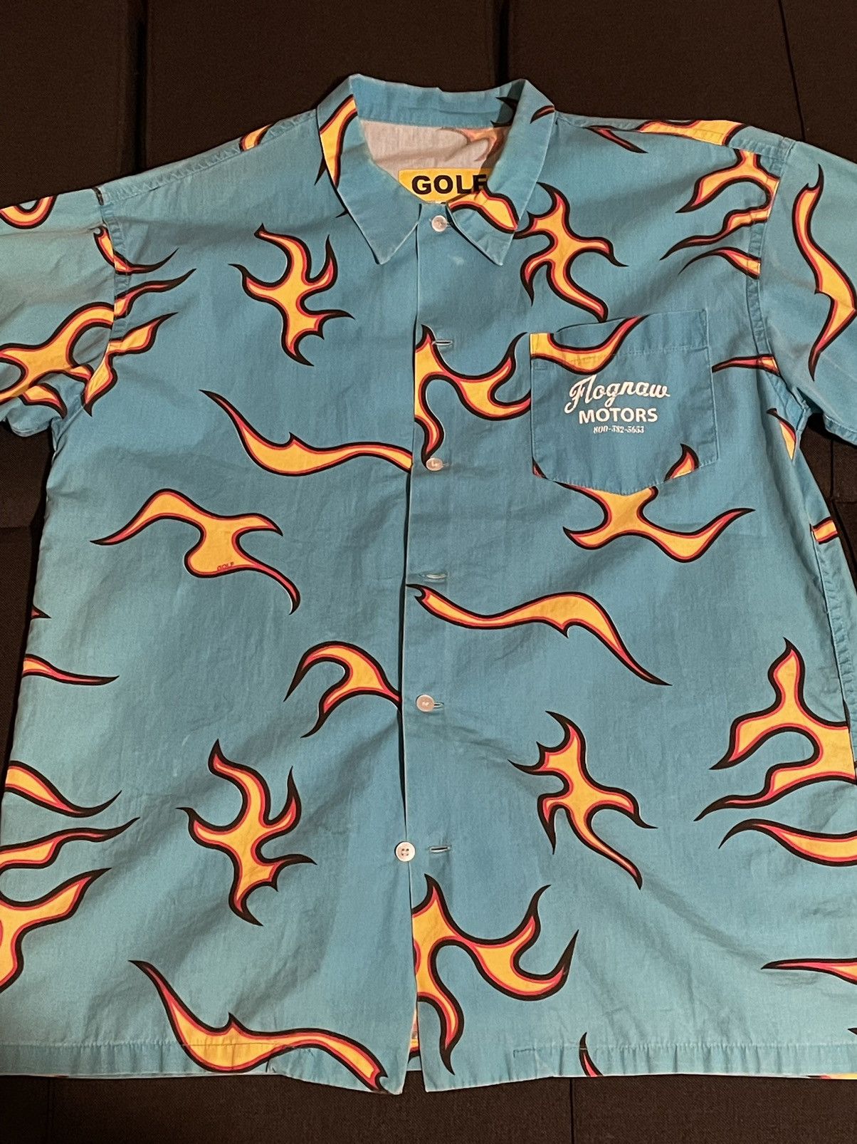Golf Wang Flog Gnaw Motors Flame Shirt | Grailed