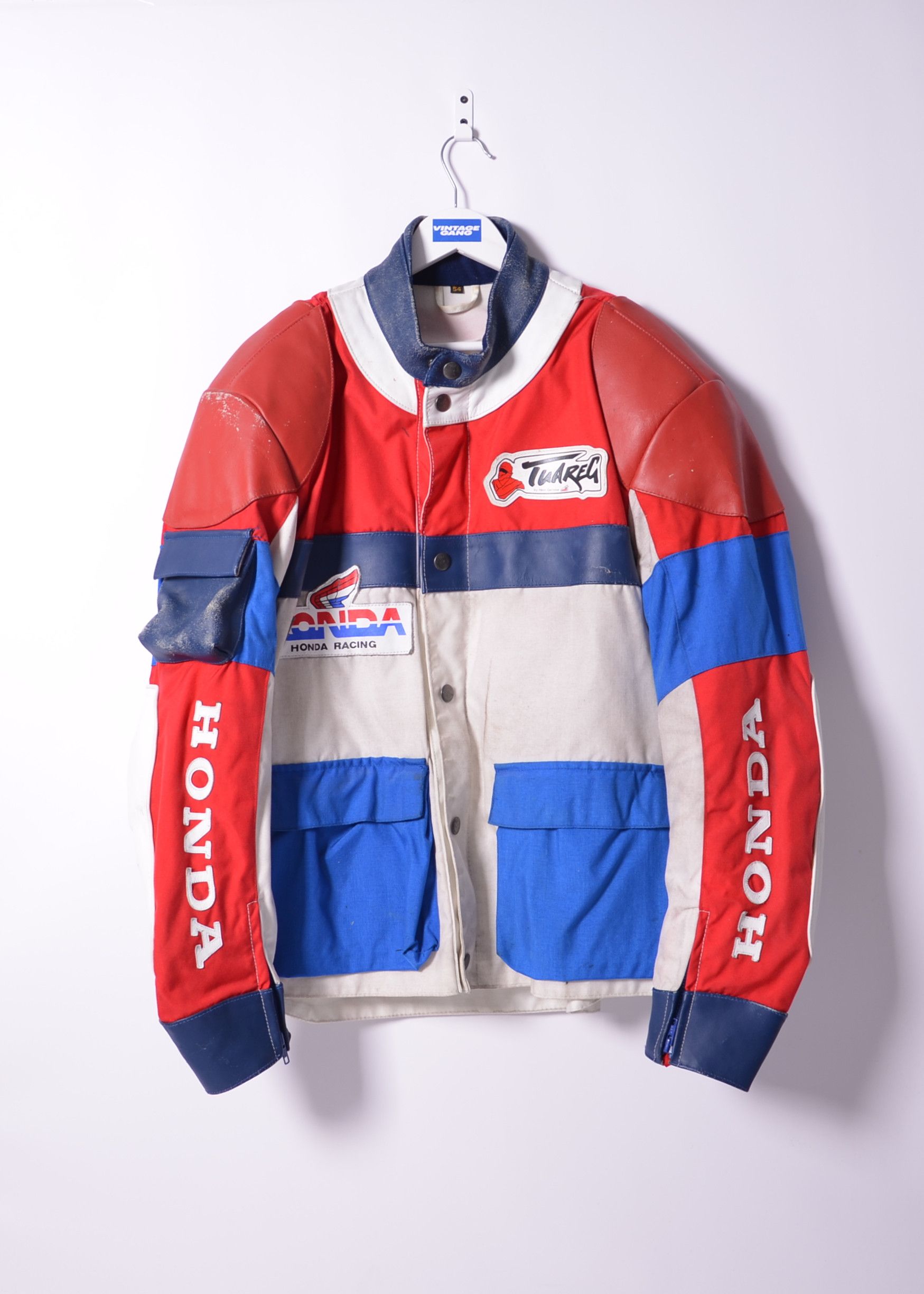Honda × Vintage Honda racing leather jacket Tuareg vintage 90s RARE ...
