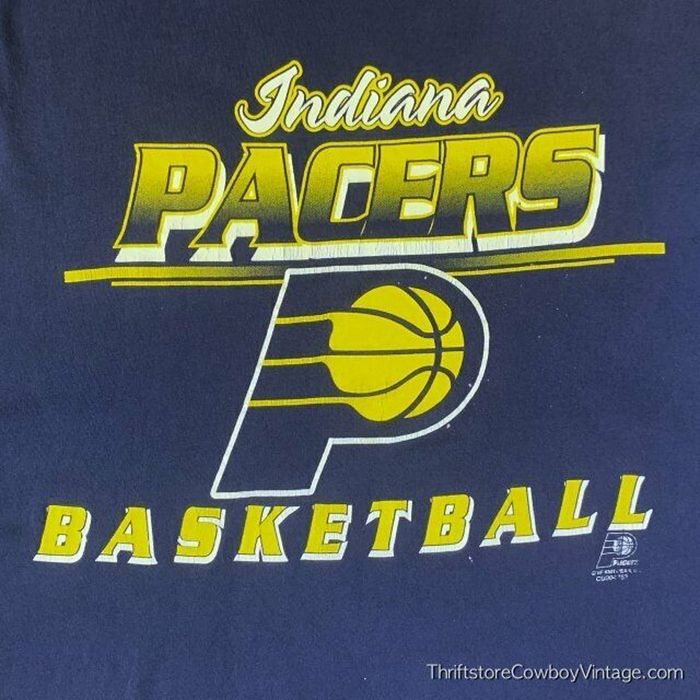 Vintage Vintage INDIANA PACERS T-SHIRT 90s CSA Basketball NBA LARGE ...