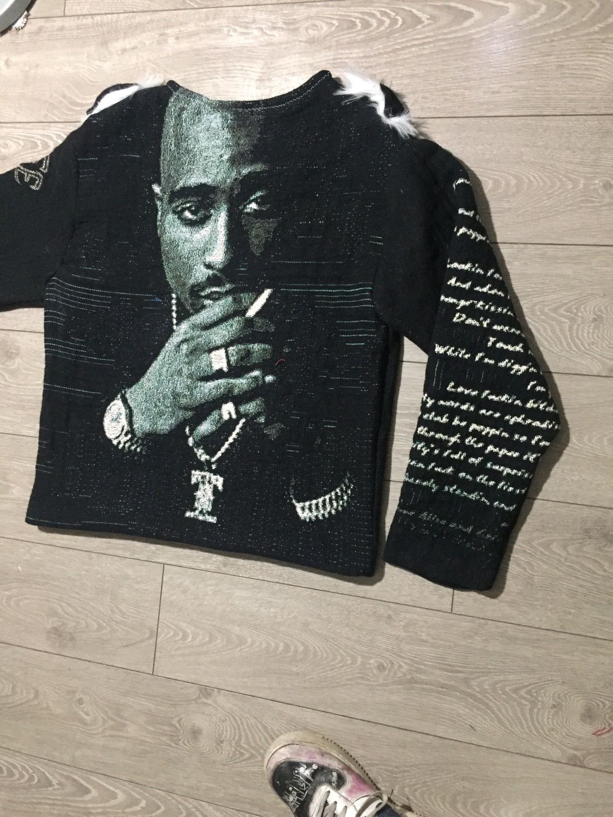 Vintage 2pac woven sweater | Grailed