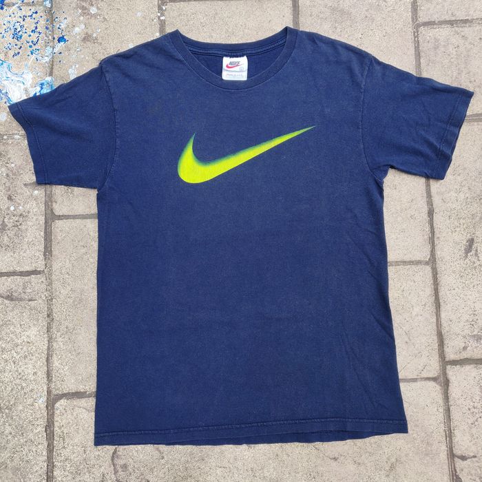 Nike Vintage Nike big swoosh rare color slime green white tag | Grailed