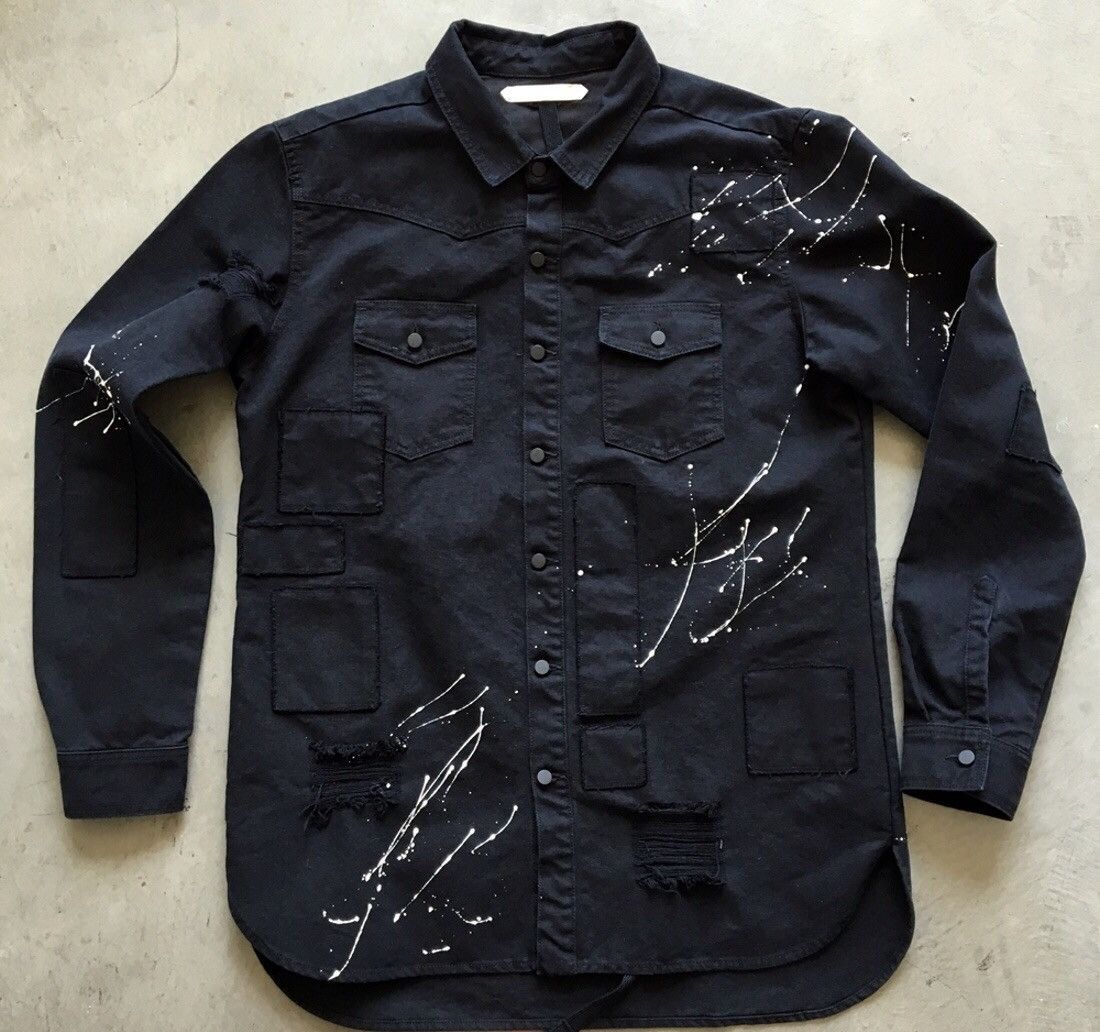 Off-White Paint Splash Denim Jacket (S/S 15 Collection) | Grailed