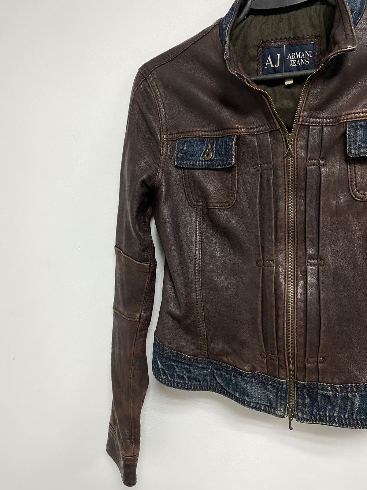 Armani Wmns Armani Leather Jacket | Grailed