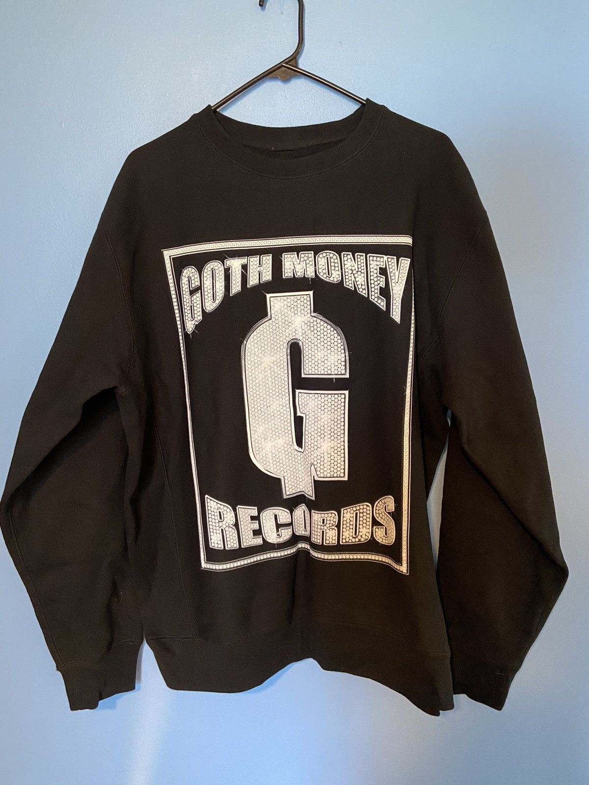 Goth Money Goth Money Records Bling Logo Crewneck L | Grailed