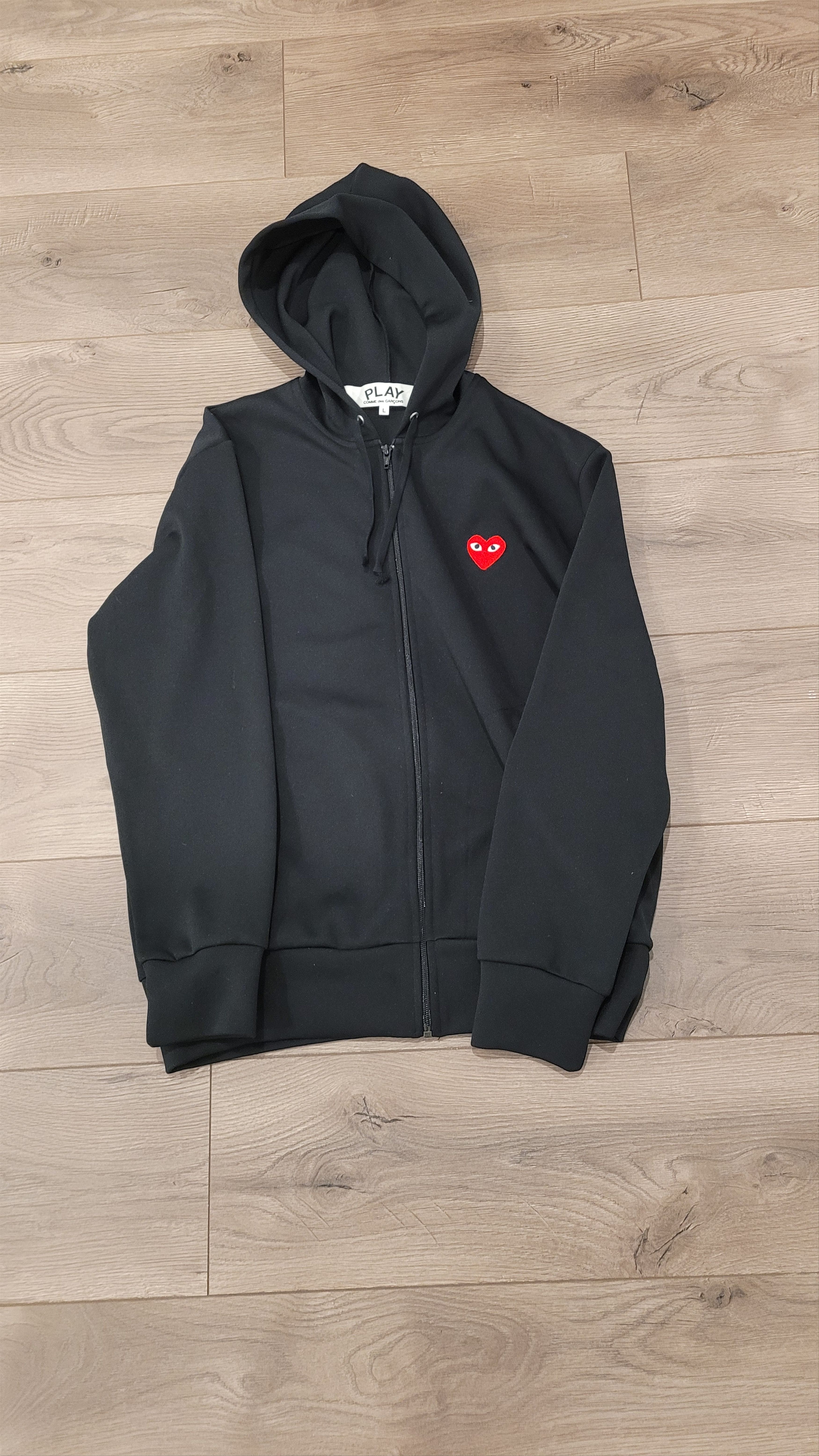 Comme des Garcons PLAY CDG Play zip up hoodie | Grailed