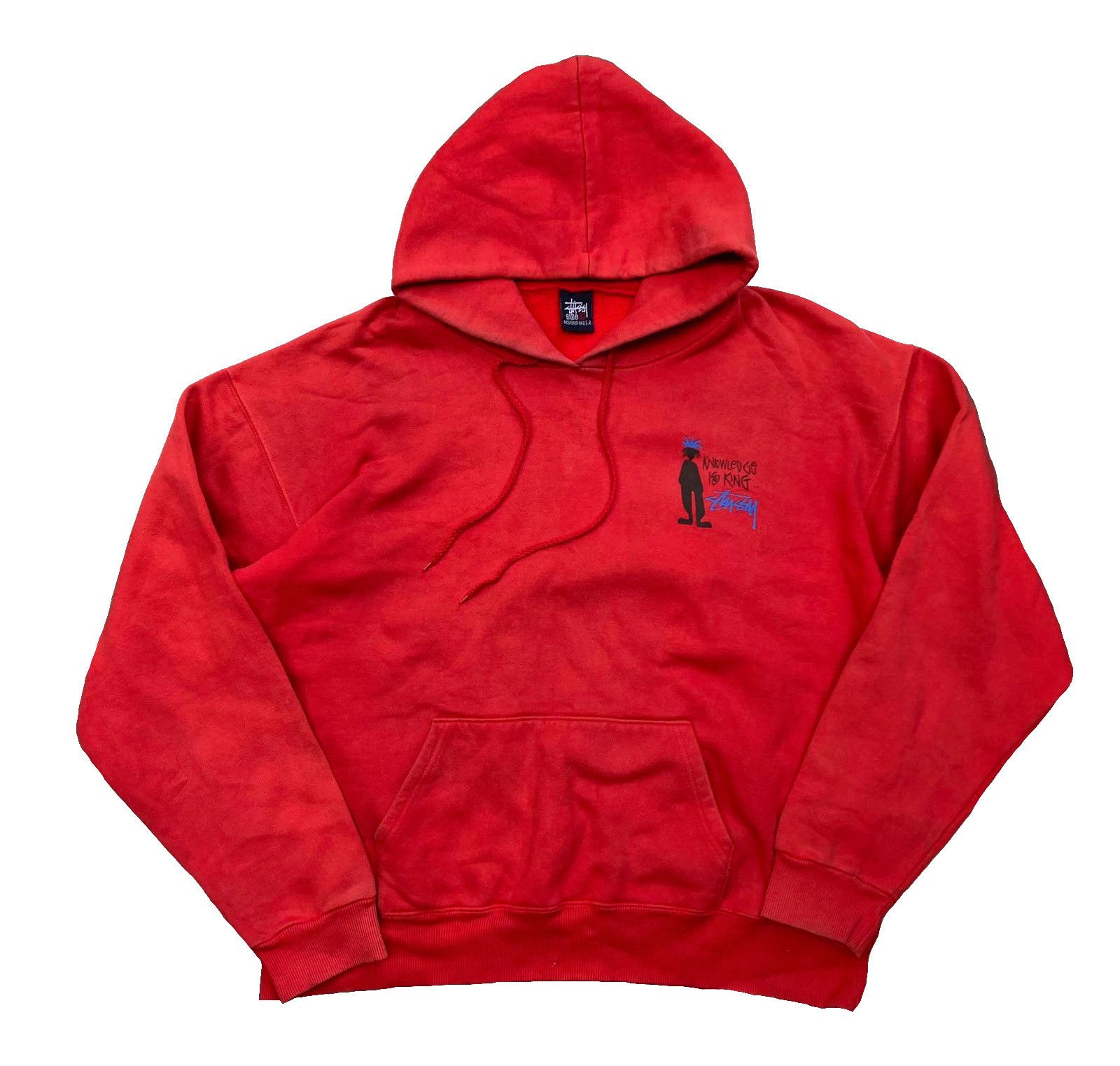 Streetwear × Vintage Vintage 90s Stussy "Knowledge is King" hoodie ...