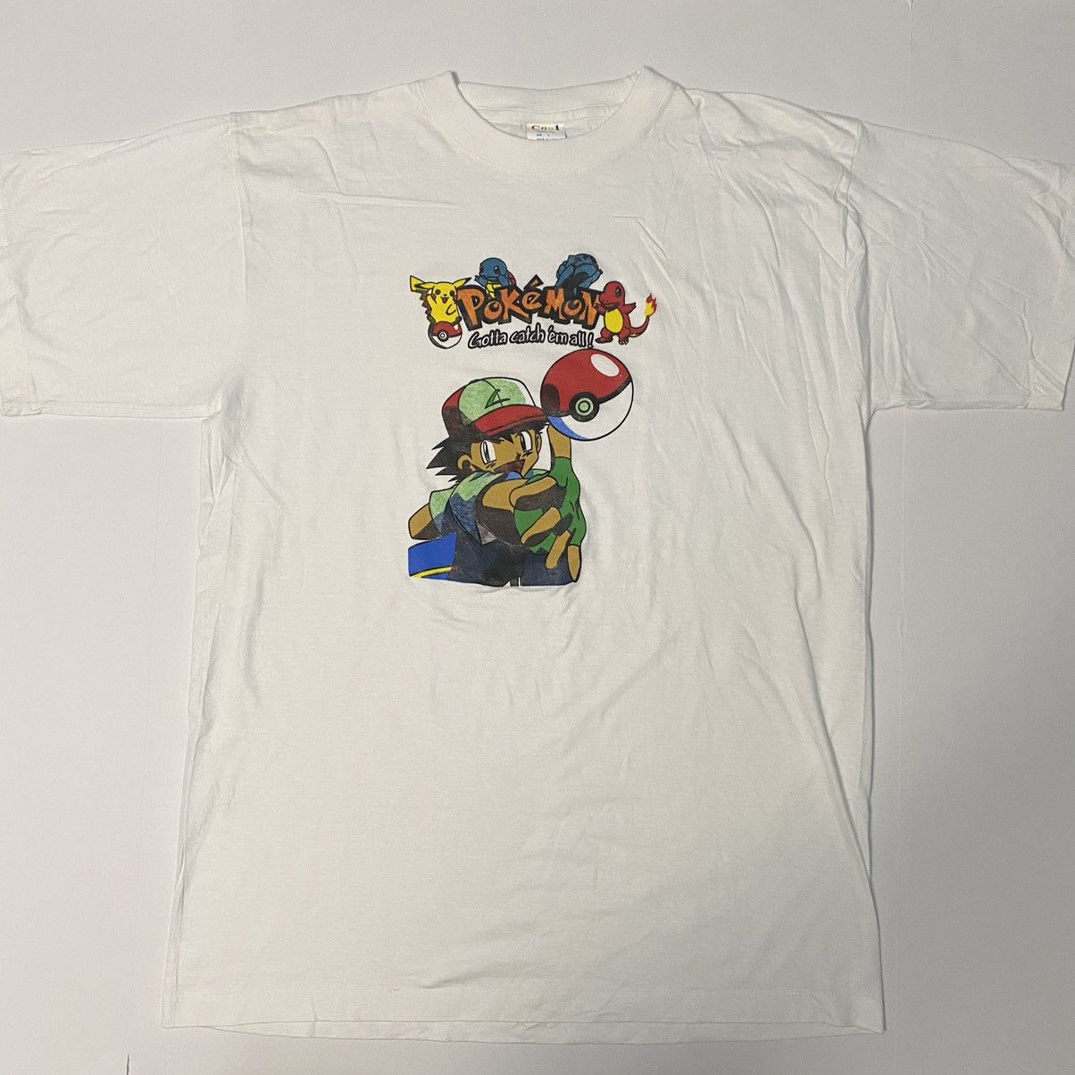 Pokemon × Streetwear Pokemon Ash Bootleg T-shirt White Sz L Anime | Grailed