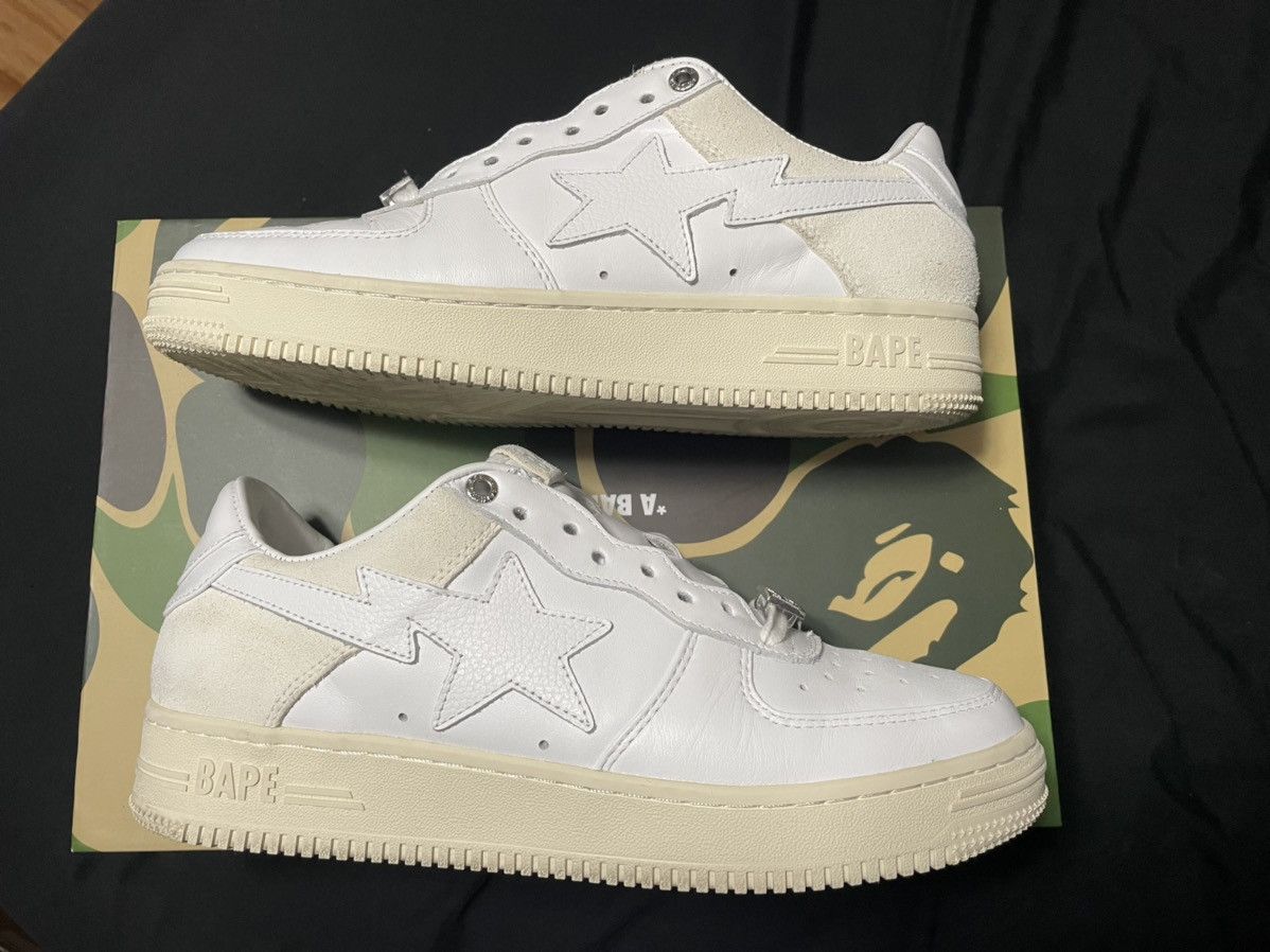 Bape Suede Heel White Bapesta 2021 size 8 | Grailed