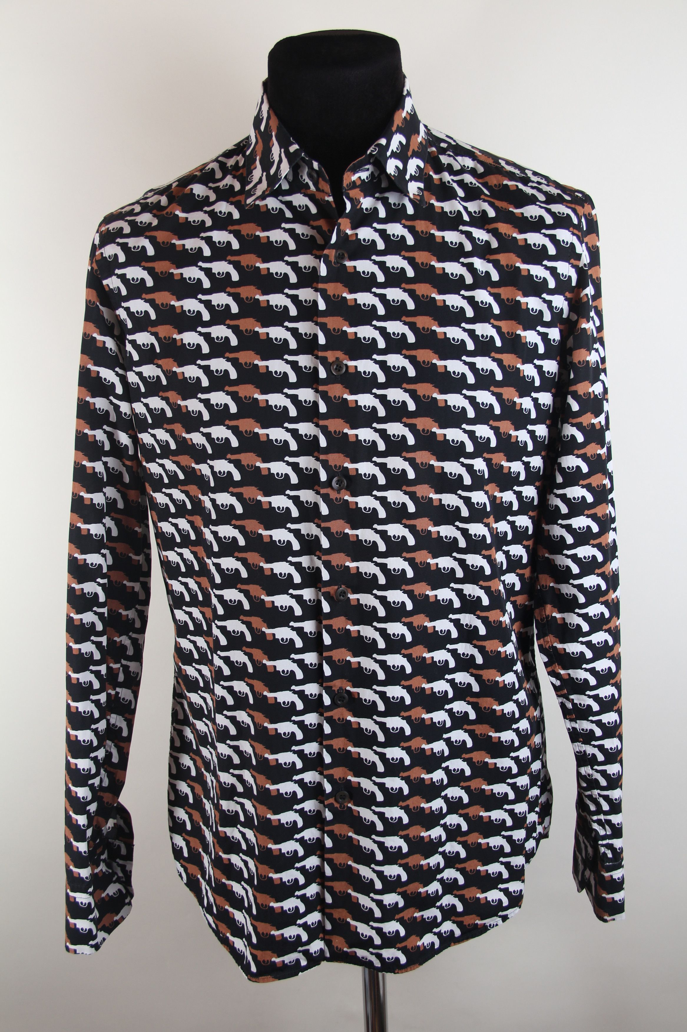Prada Rare Prada Gun Shirt sz 40 003005 | Grailed