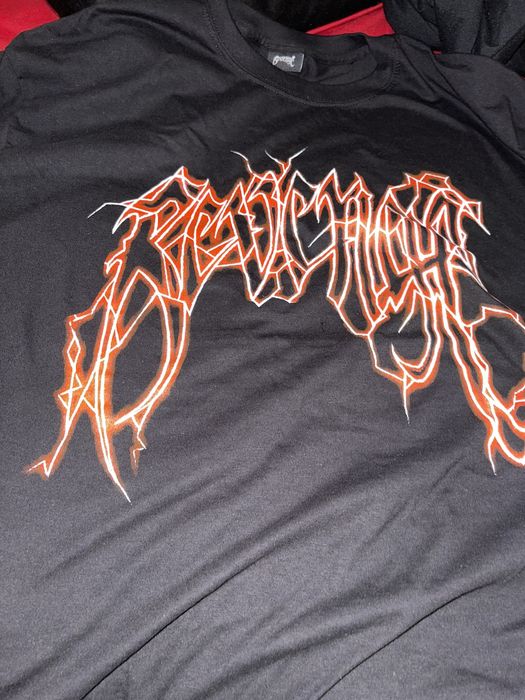 Revenge Revenge Red Lightning Logo Tee | Grailed