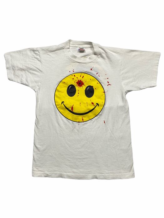 Vintage Smiley Face Bullet Wound Vintage 90s T Shirt USA Sport | Grailed