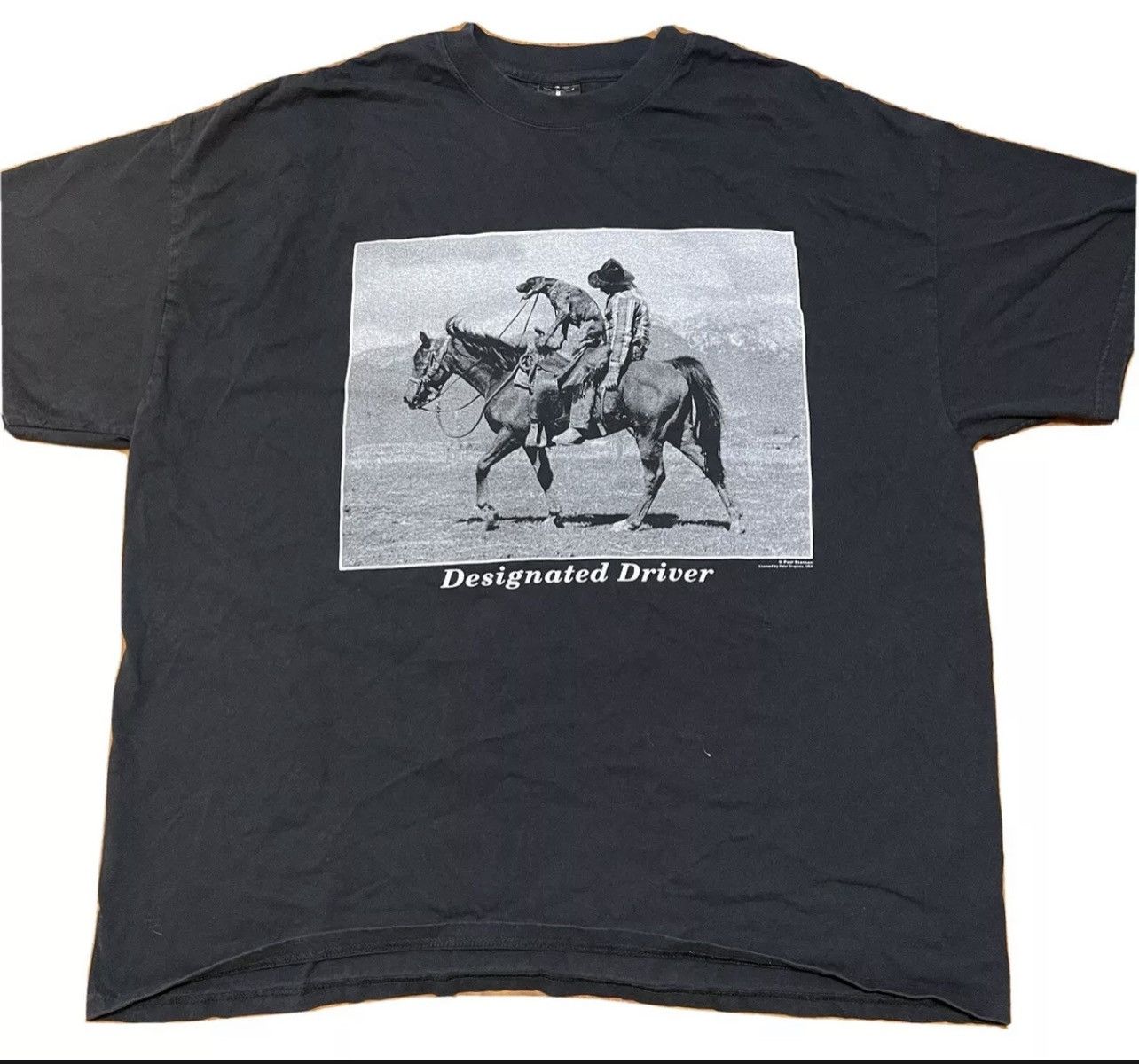 Hanes × Streetwear × Vintage Hanes BEEFY-T Designated Driver Cowboy ...