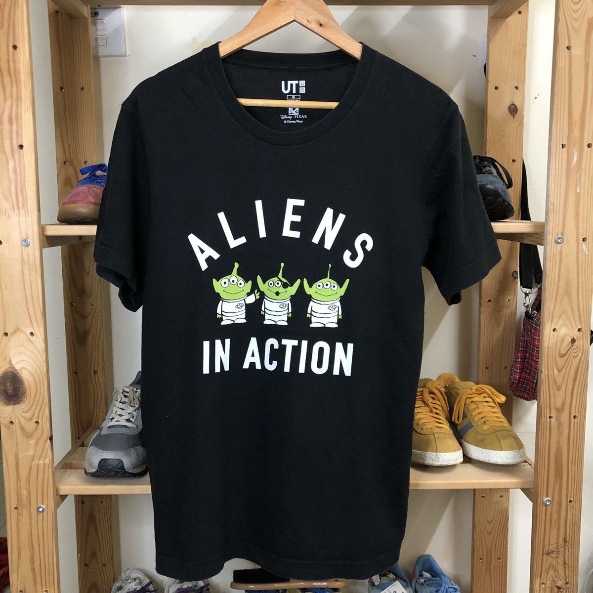 Disney × Movie × Uniqlo Disney Pixar Aliens in Action Tee | Grailed