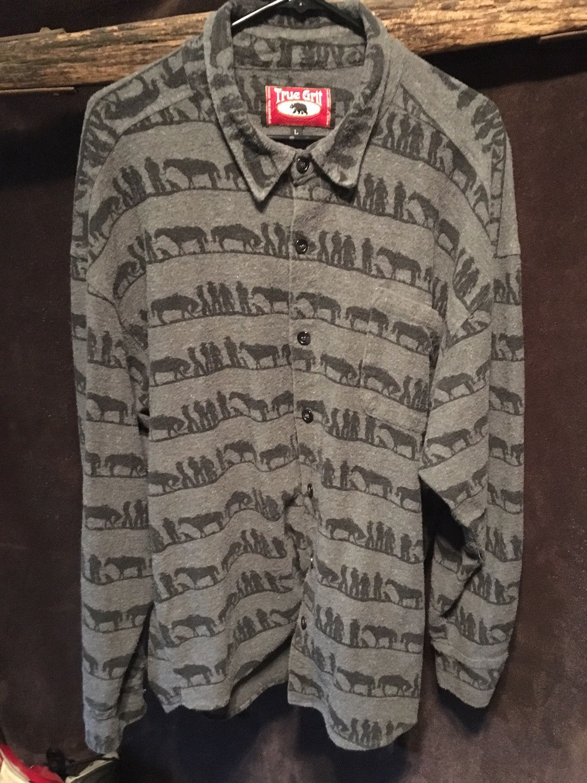 True Grit True Grit Vintage Size Large "on the Range" Western Print ...