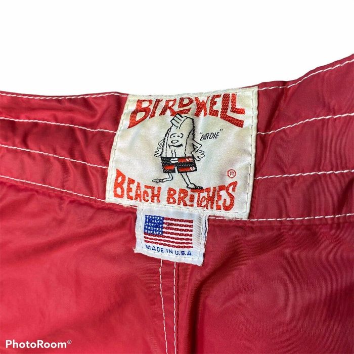 Vintage VTG Birdwell Beach Britches Red 70s Swim Trunk Board Shorts ...
