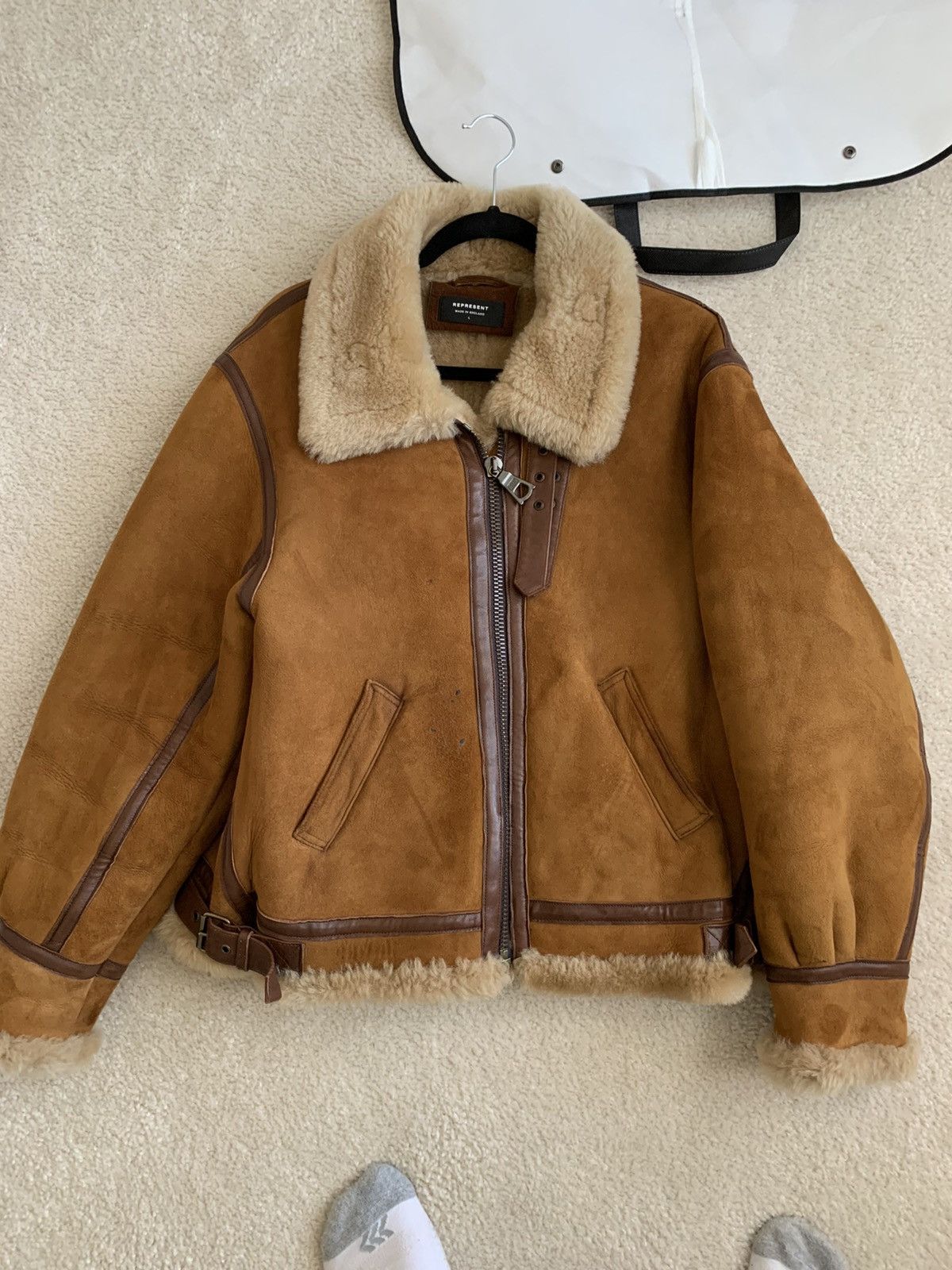 Represent Clo. Represent shearling jacket | Grailed