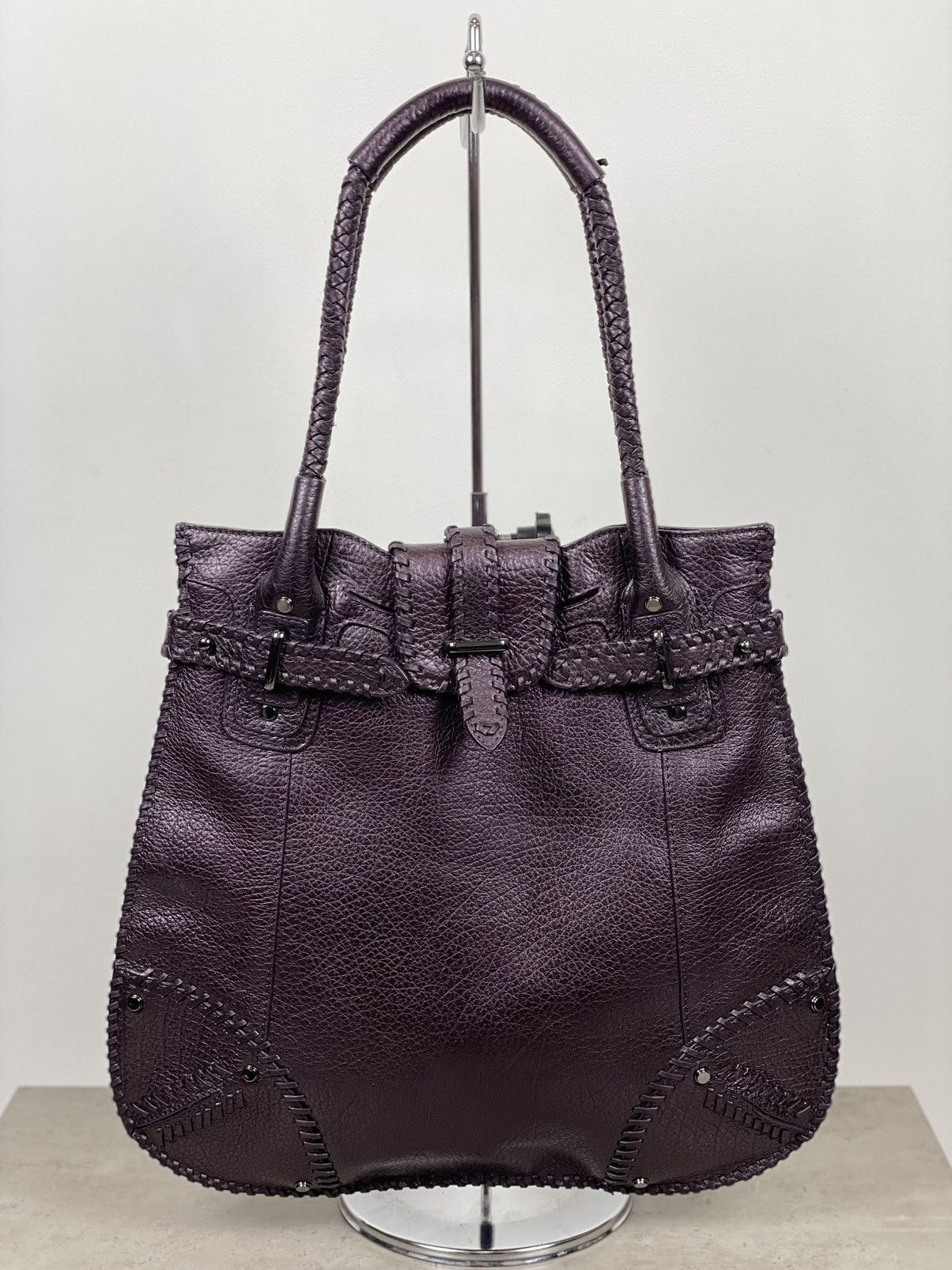 Designer Billy Bag London Violet Leather Hobo Bag | Grailed