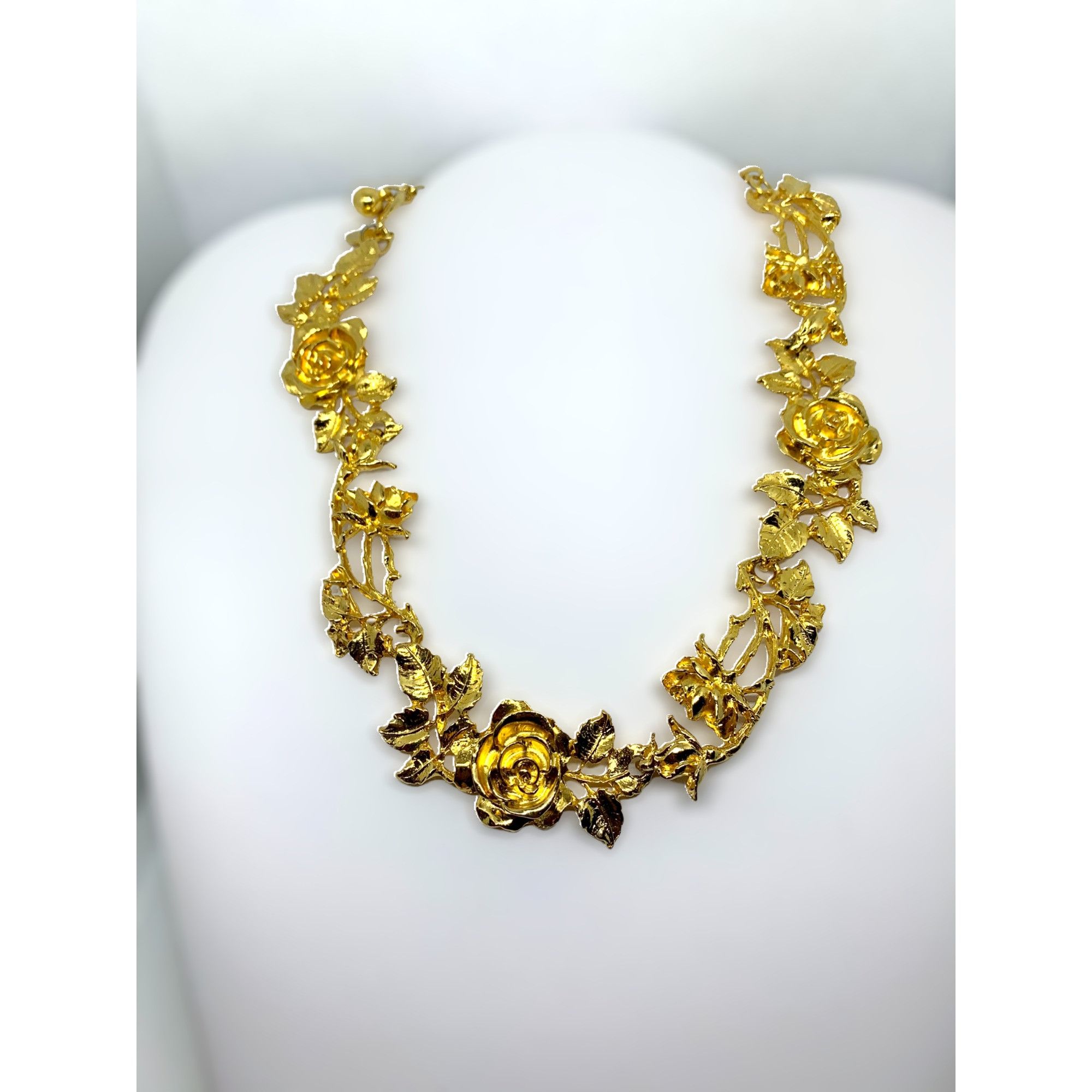 Other JUDITH WORACEK MULLEN Gold Roses Necklace - signed | Grailed