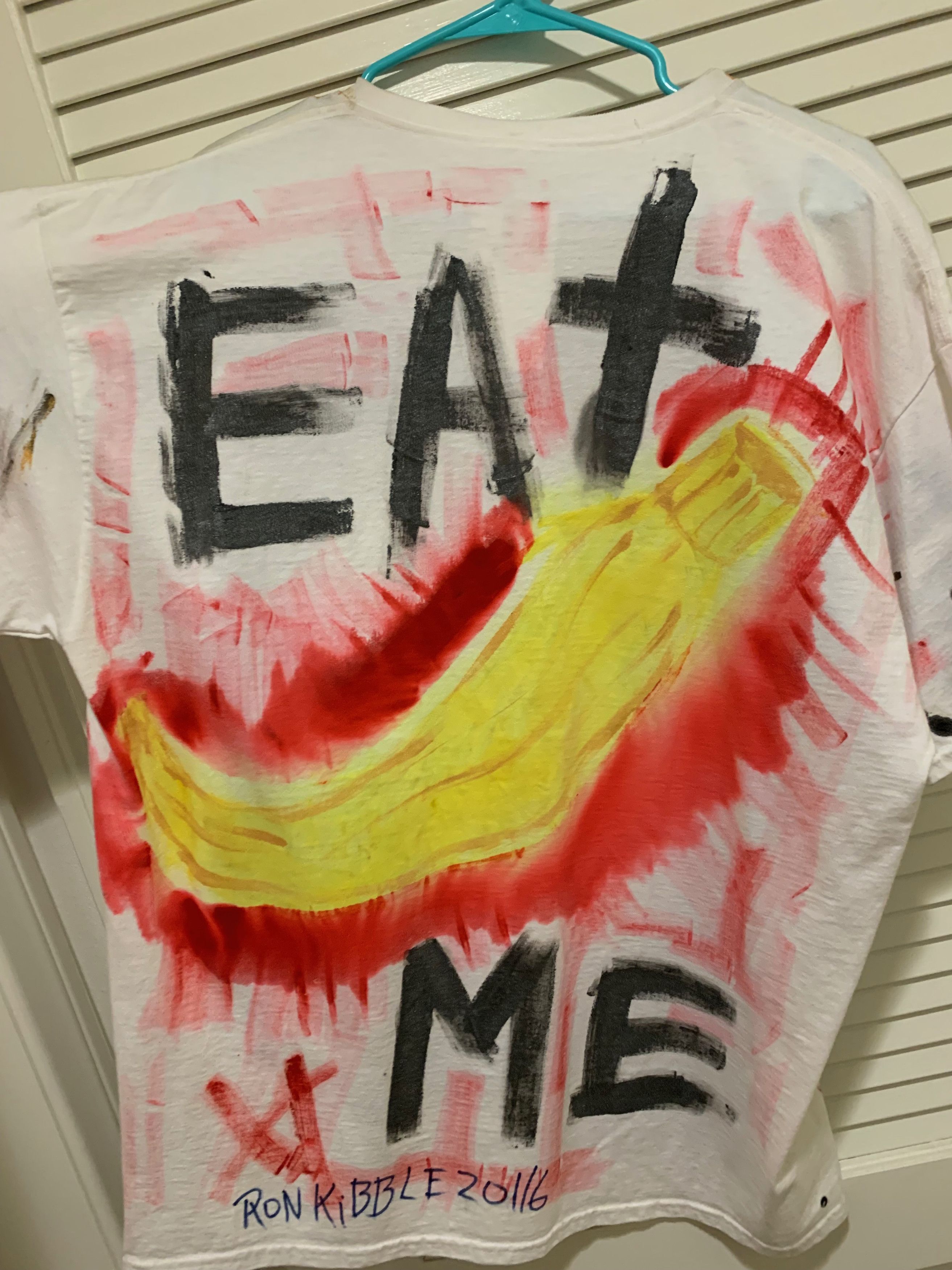 Fruit Of The Loom Ron Kibble 1 of 1 custom painted T-Shirt | Grailed