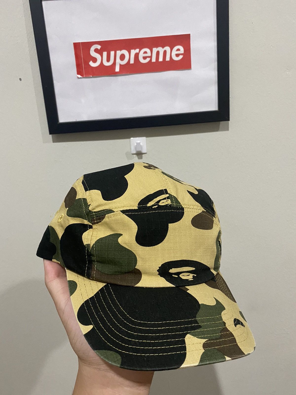 Bape Bape Camo 5 panel Cap | Grailed