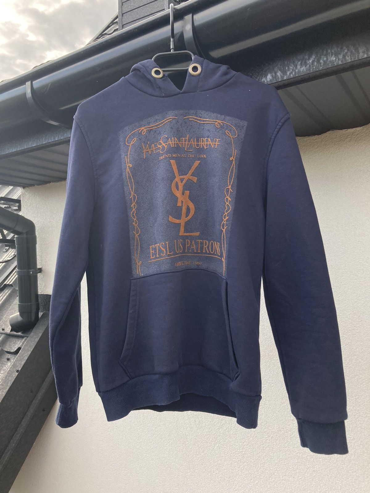 Yves Saint Laurent Vintage YSL Hoodie Big Logo | Grailed