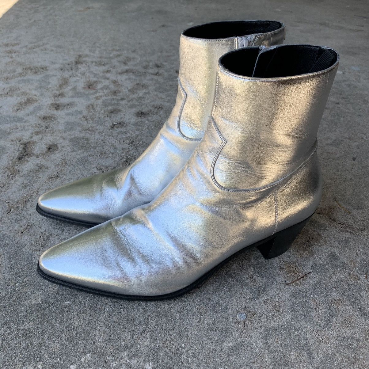 Celine Celine Jacno 60 High Boots Silver | Grailed