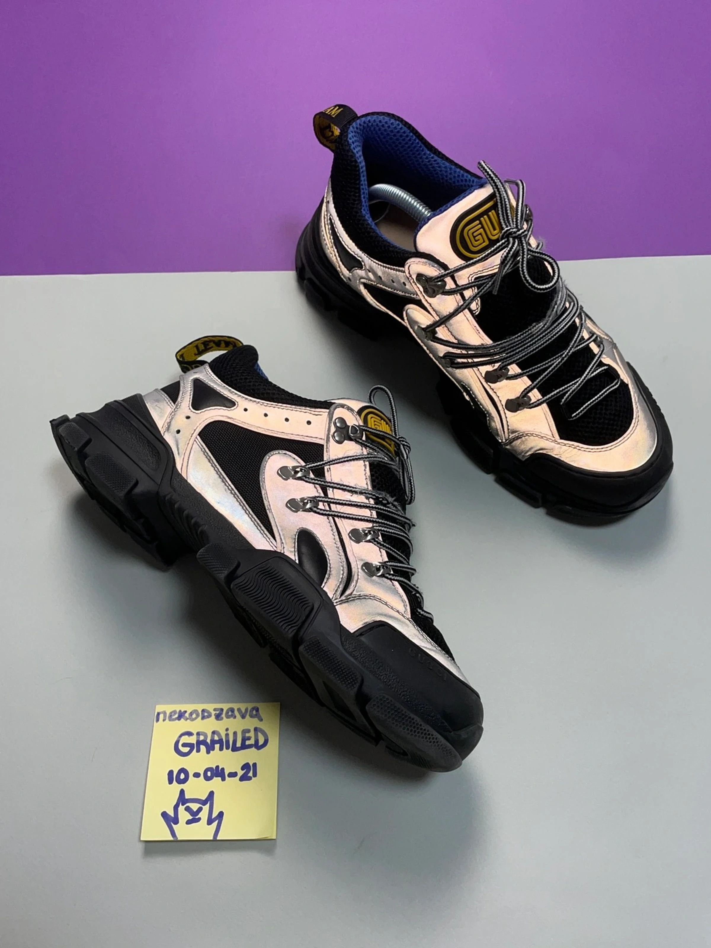 Gucci Flashtrek Low Reflective Grey | Grailed