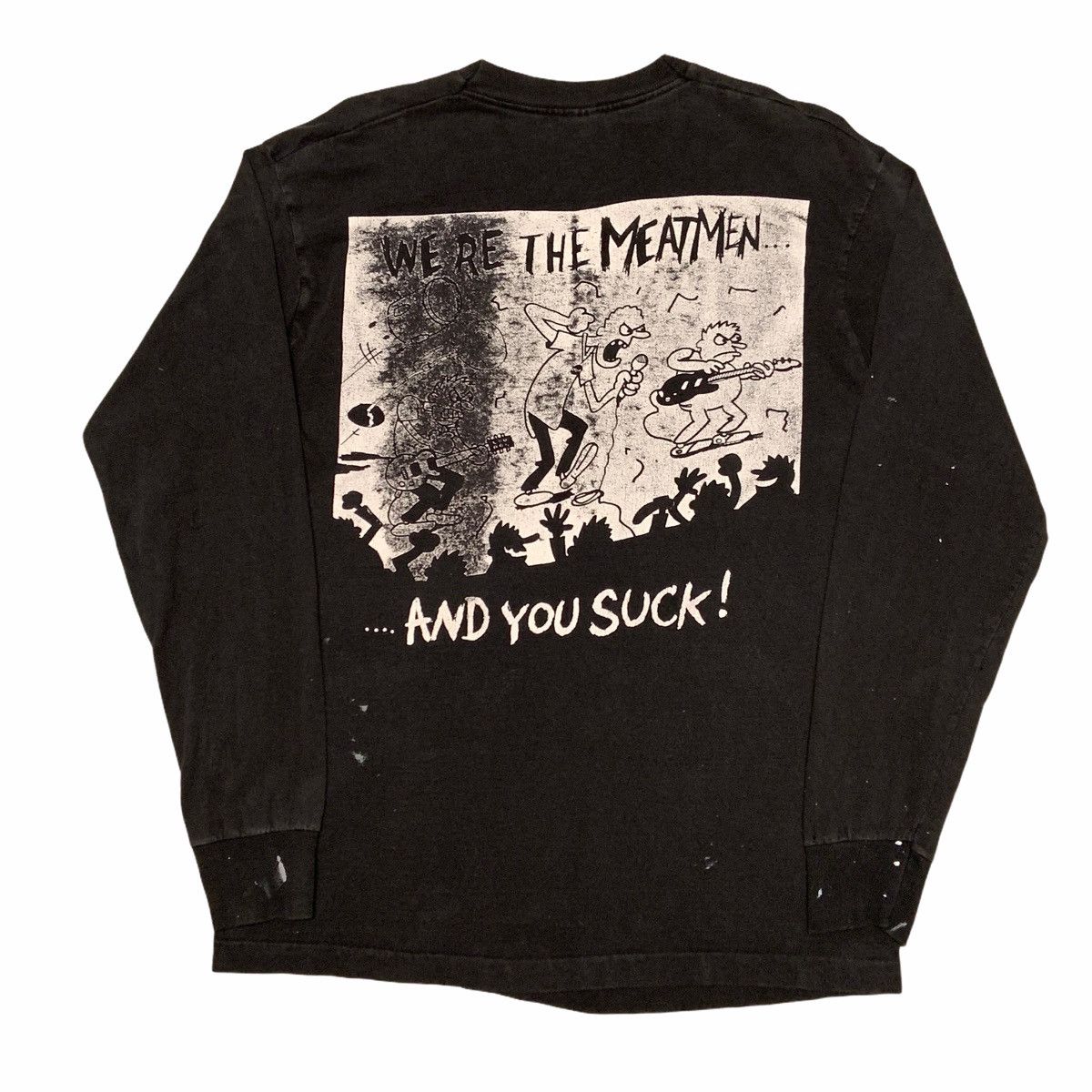 Vintage Vintage 90s The Meatmen Faded Band T-Shirt | Grailed