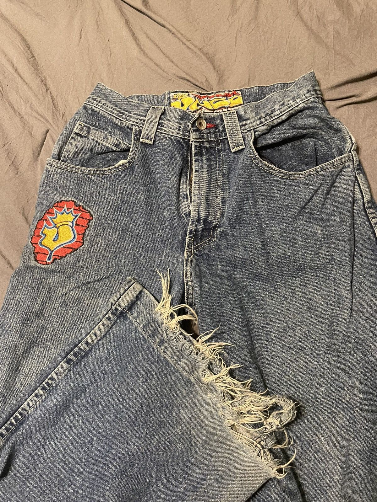 Jnco × Made In Usa × Vintage 90s Jnco brick wall J embroidery patch ...