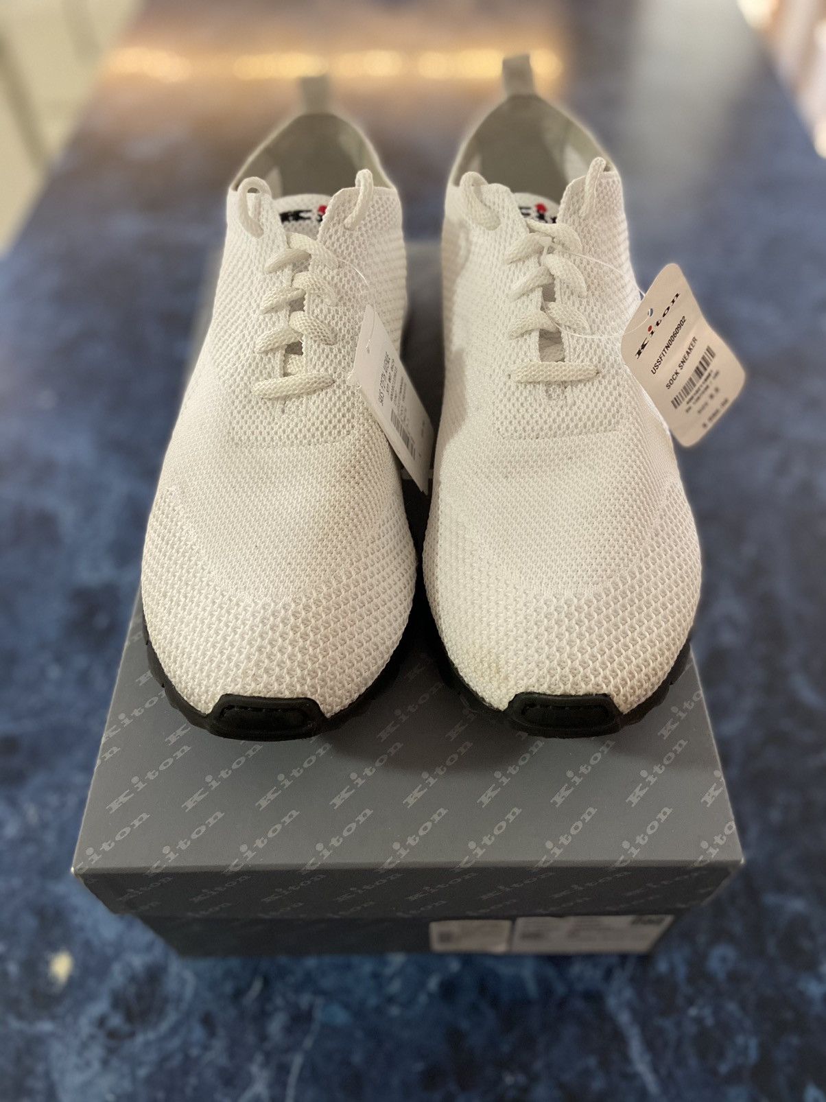 Kiton Kiton Low-Top Mesh Knit Lace-Up Cotton Sock Sneakers White | Grailed